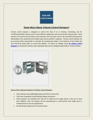 PPT - Backdraft Dampers PowerPoint Presentation, free download - ID:1093244