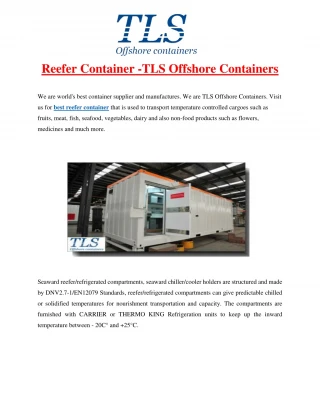 PPT - Reefer Container PowerPoint Presentation, free download - ID:1807380