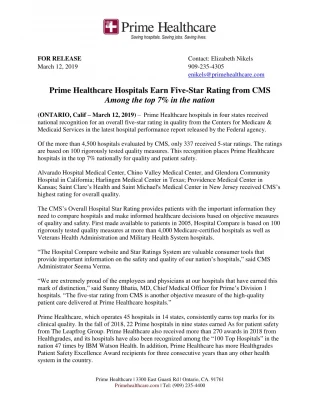 PPT - Prime Healthcare California Hospitals Earn National Recognition ...