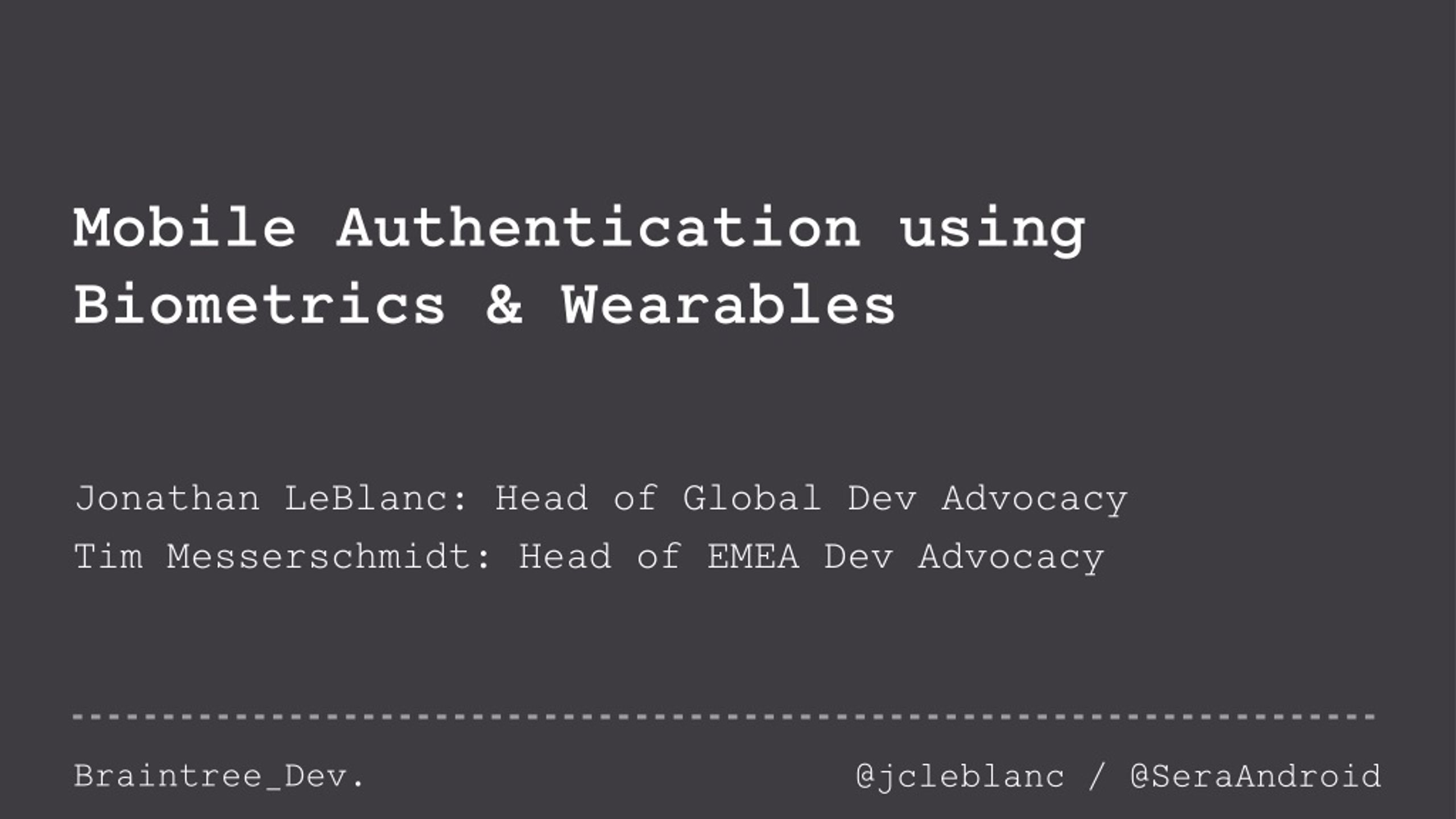 PPT - Mobile Authentication using Biometrics & Wearables PowerPoint Presentation - ID:8240705