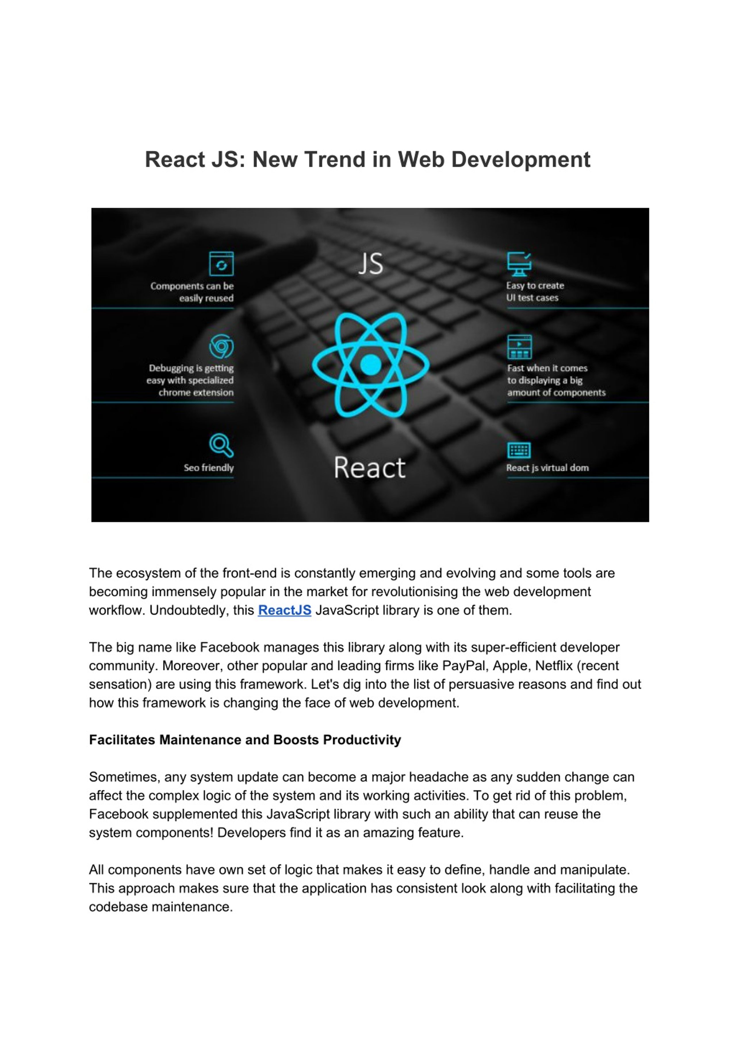 PPT - React JS: New Trend in Web Development PowerPoint Presentation ...