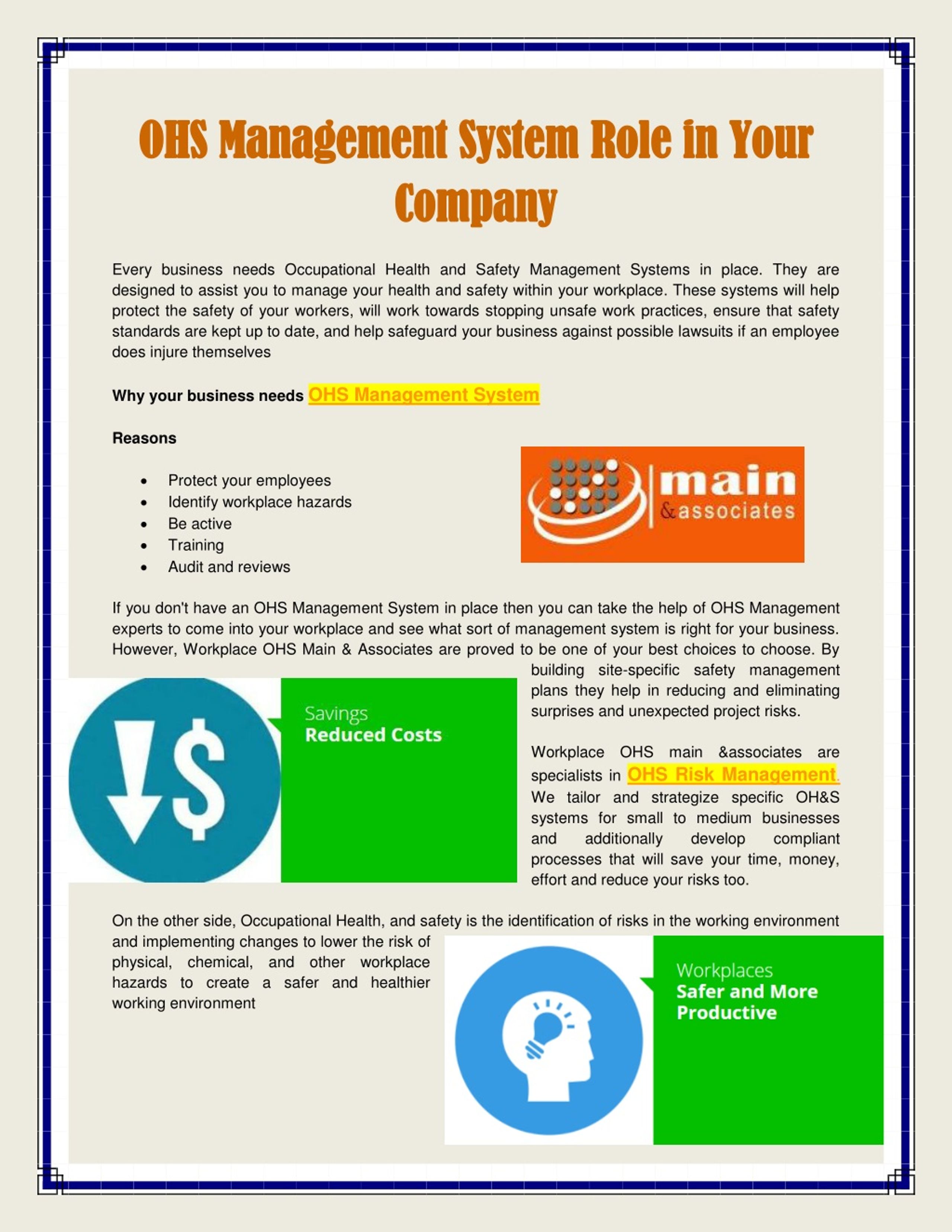 PPT - OHS Risk Management PowerPoint Presentation, free download - ID ...