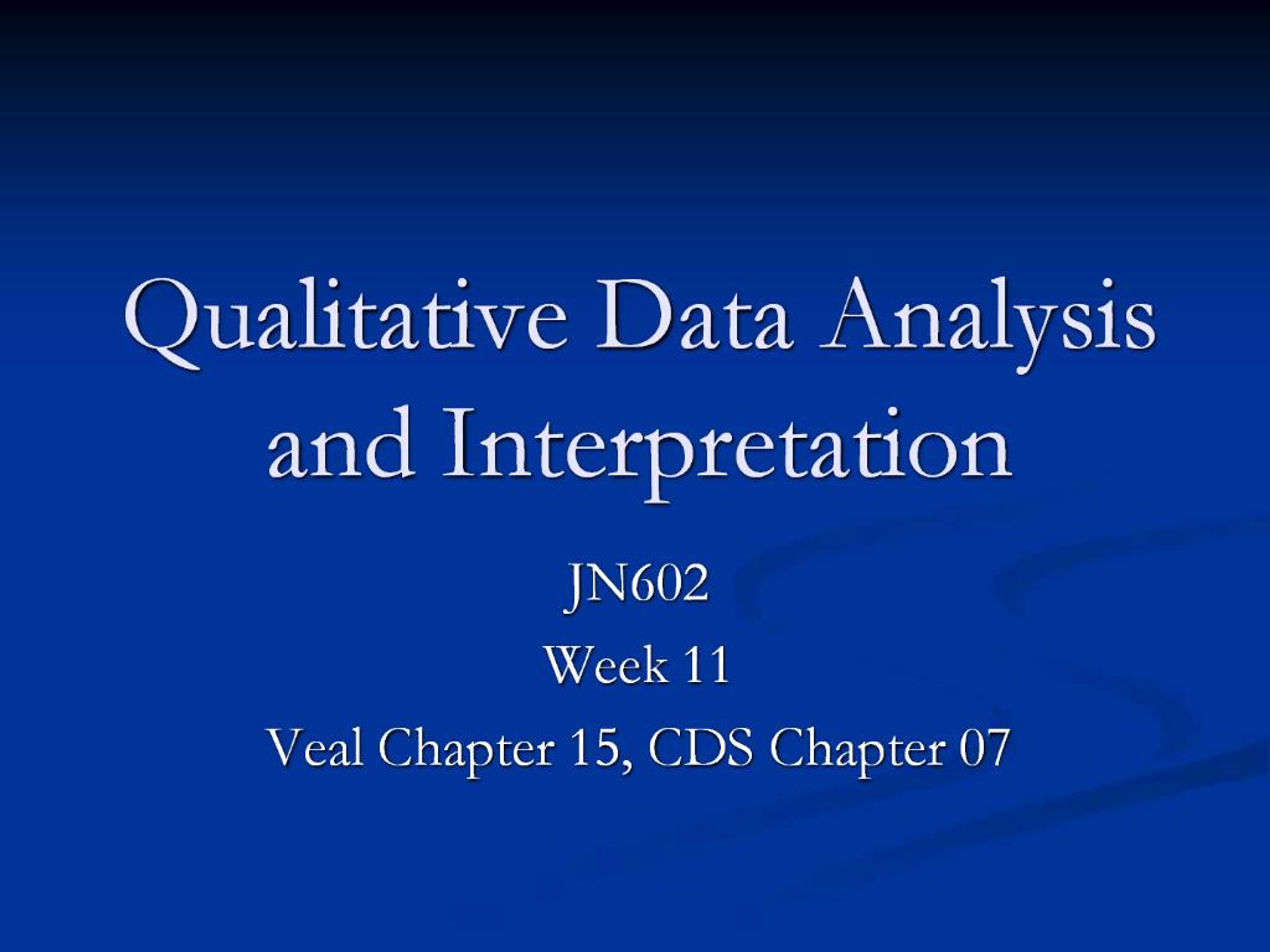 PPT - Qualitative Data Analysis and Interpretation PowerPoint ...