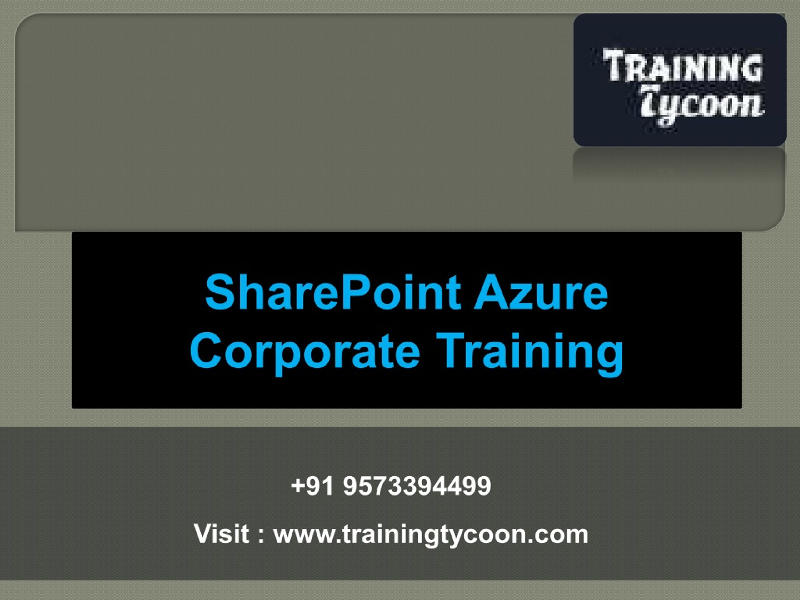 PPT - SharePoint Azure Corporate Training | SharePoint Azure Training ...