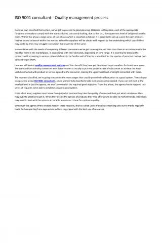 PPT - ISO Consultant PowerPoint Presentation, free download - ID:7482307