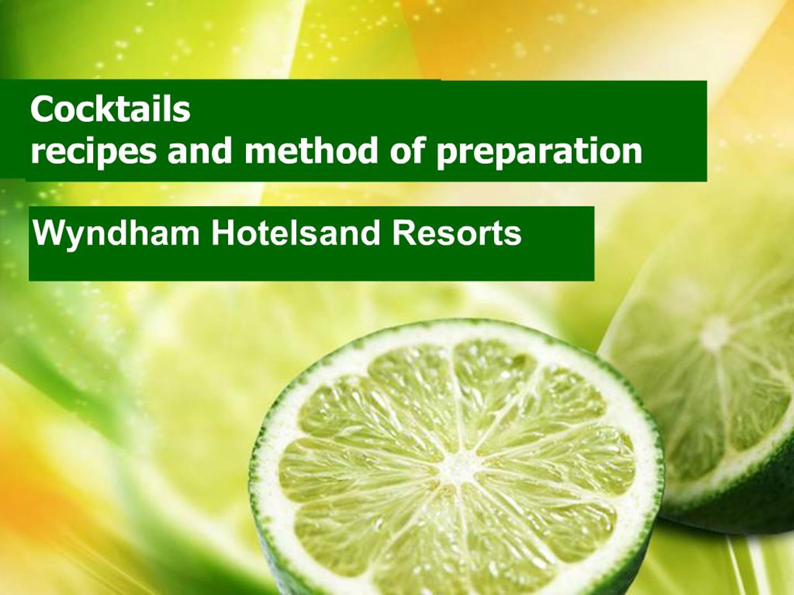 PPT - Cocktails recipes and method of preparation PowerPoint ...