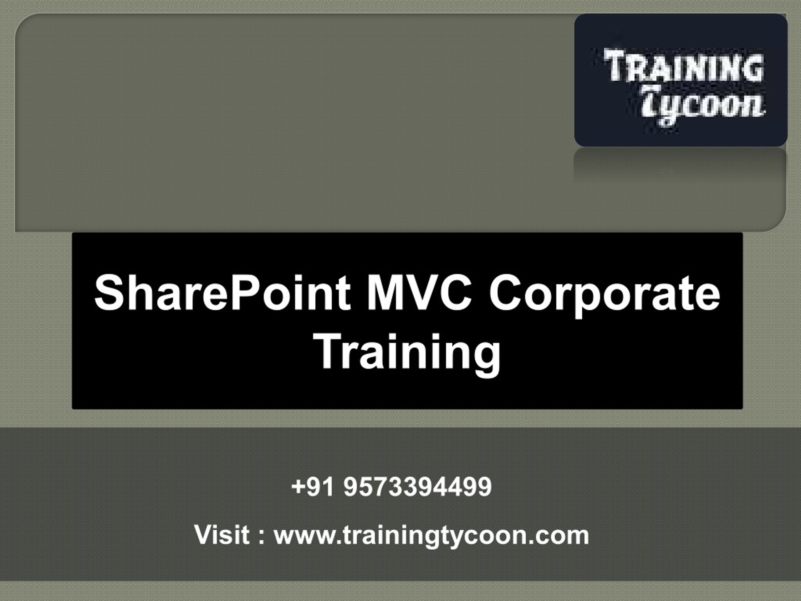 PPT - SharePoint MVC Corporate Training | SharePoint MVC Classroom ...
