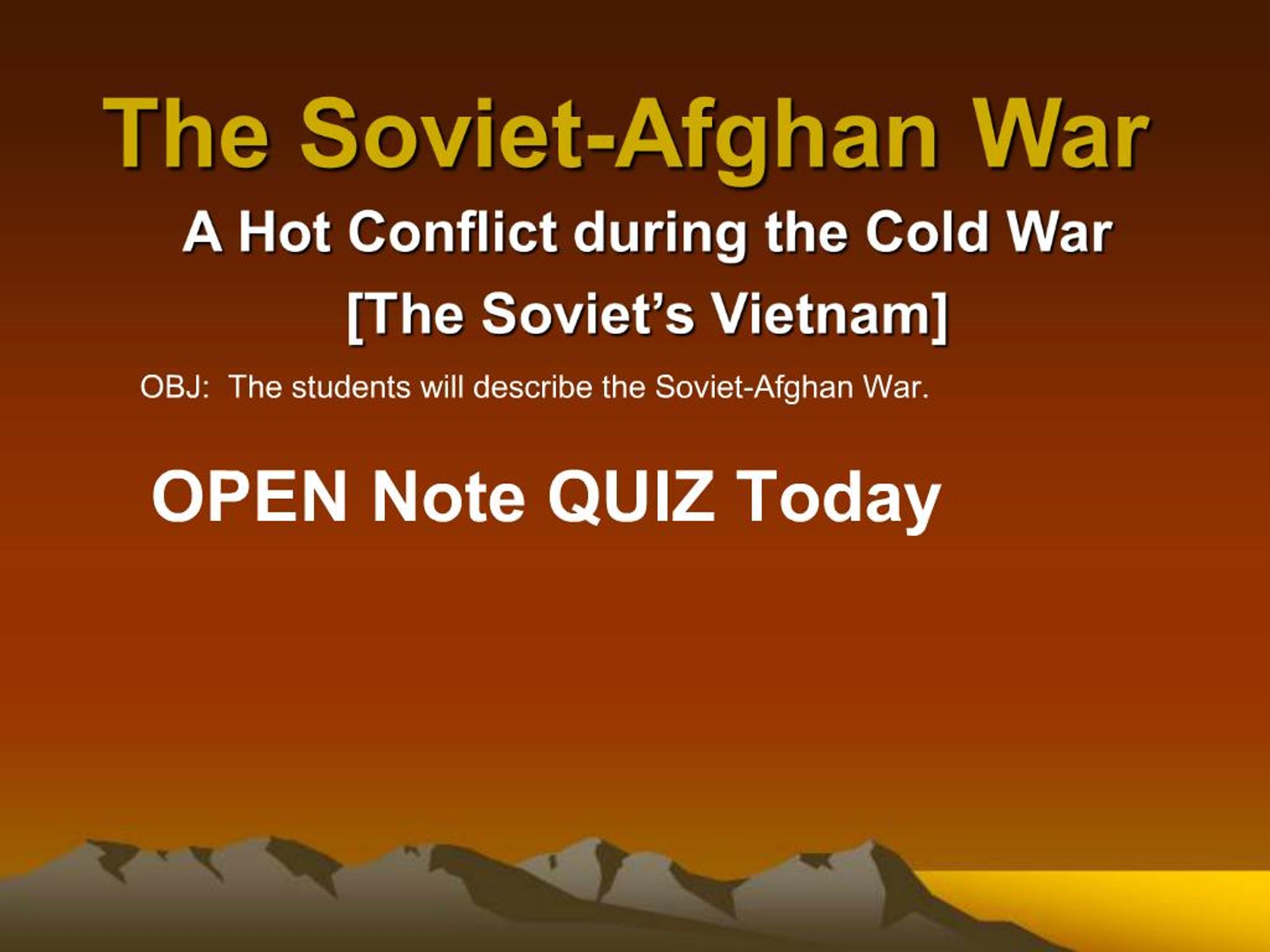 PPT - The Soviet-Afghan War PowerPoint Presentation, free download - ID ...