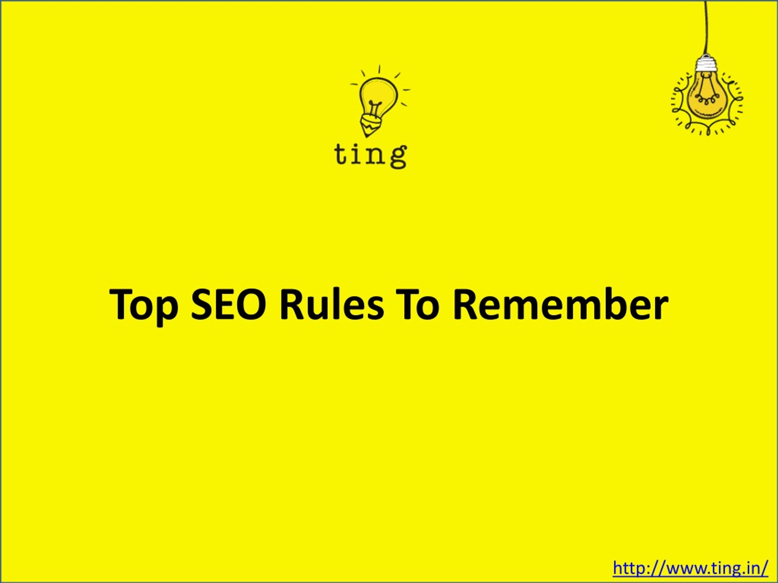 PPT - Top SEO Rules to Remember PowerPoint Presentation, free download ...