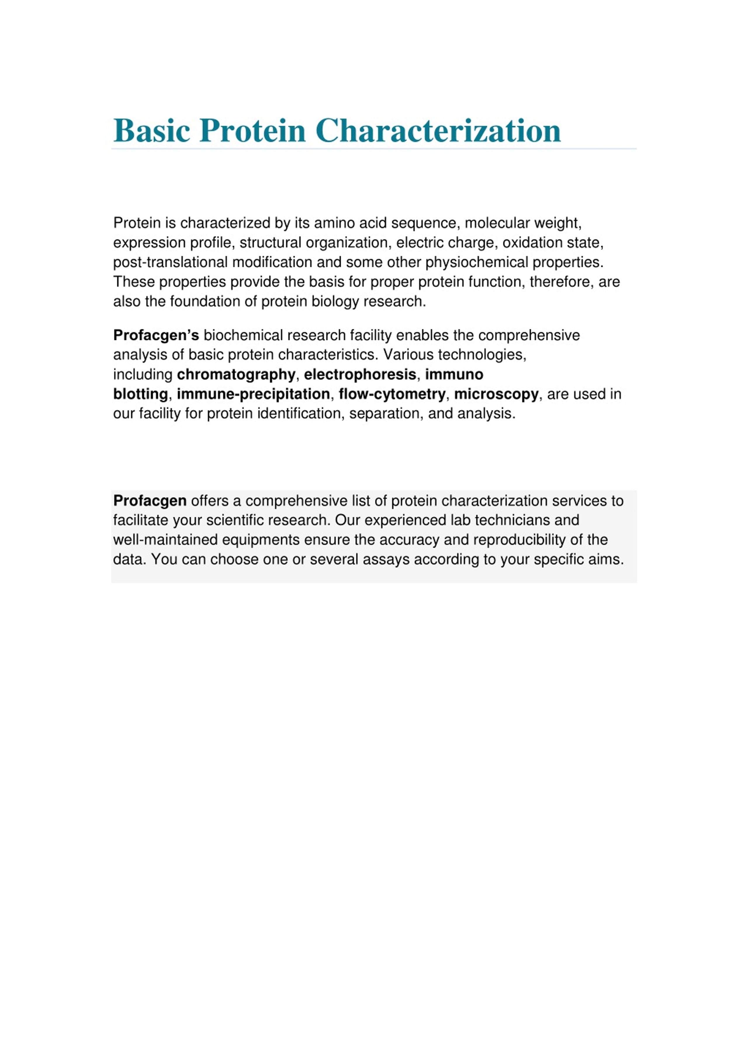 PPT - Basic Protein Characterization PowerPoint Presentation, free ...