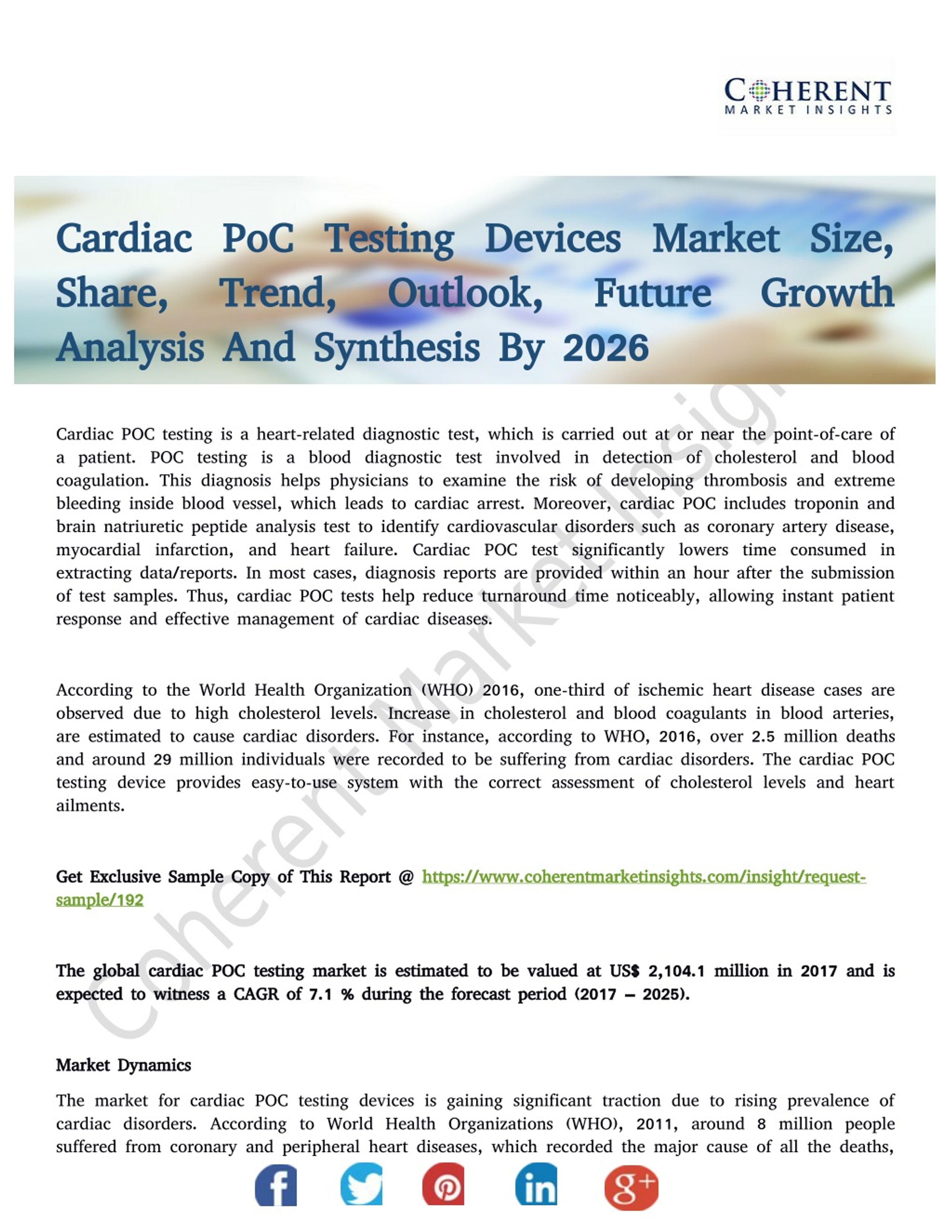 PPT - Cardiac PoC Testing Devices Market Professional Inspection Report ...