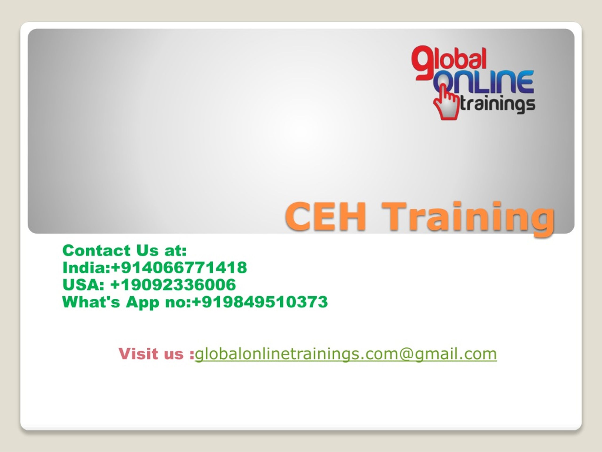 PPT - CEH Training | Certified Ethical Hacker Online Training - GOT ...