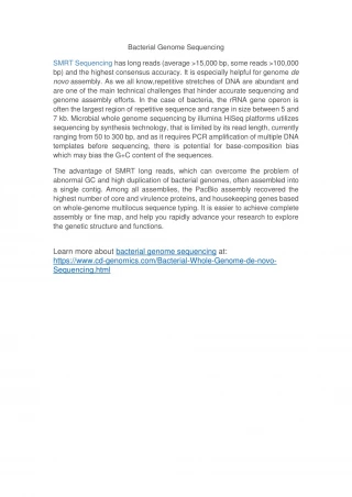 PPT - Bacterial Genome Assembly PowerPoint Presentation, free download ...
