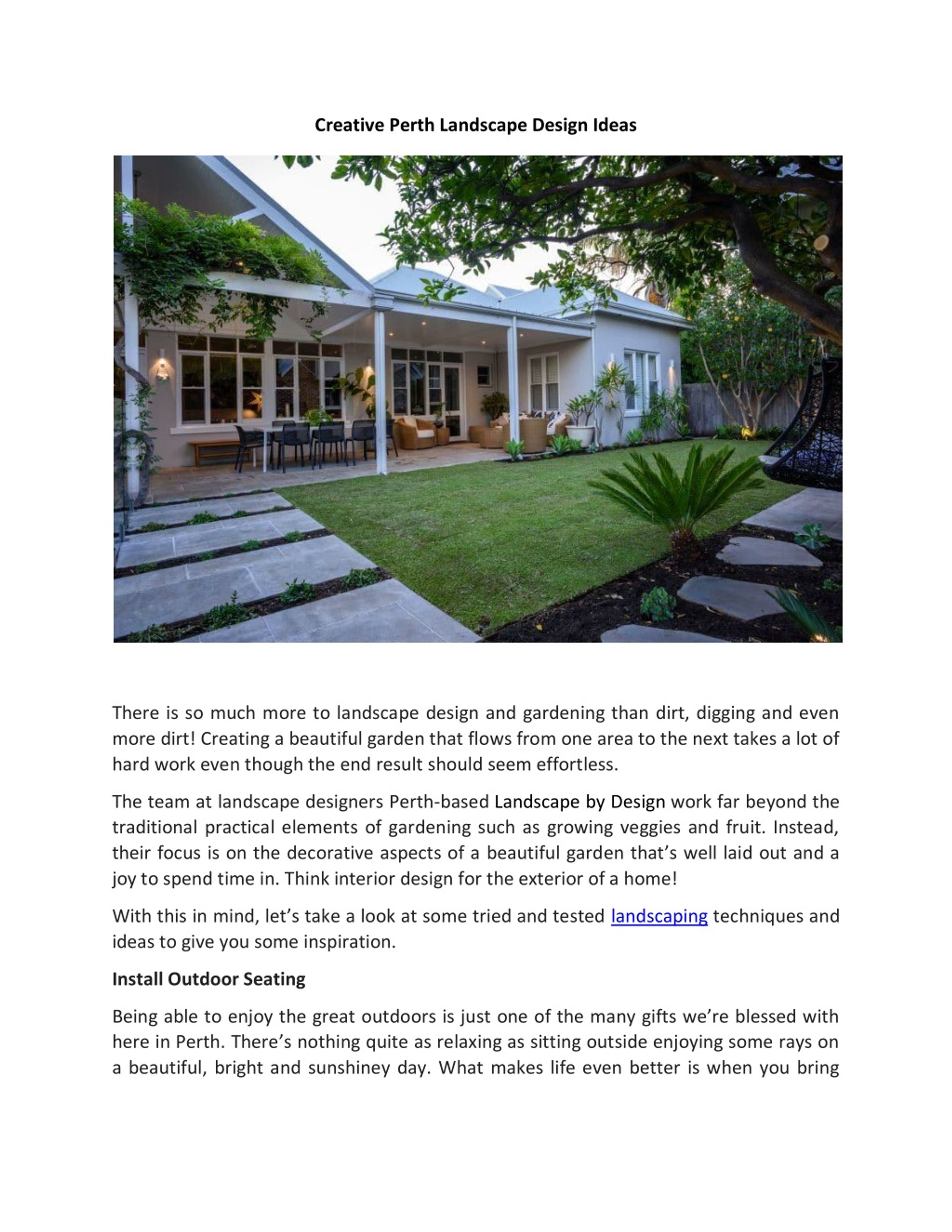 PPT - Creative Perth Landscape Design Ideas PowerPoint Presentation ...