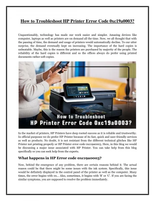 PPT - Troubleshoot Your HP Printer PowerPoint Presentation, free download - ID:7768821