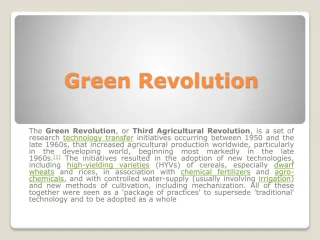 PPT - The Green Revolution PowerPoint Presentation, free download - ID ...