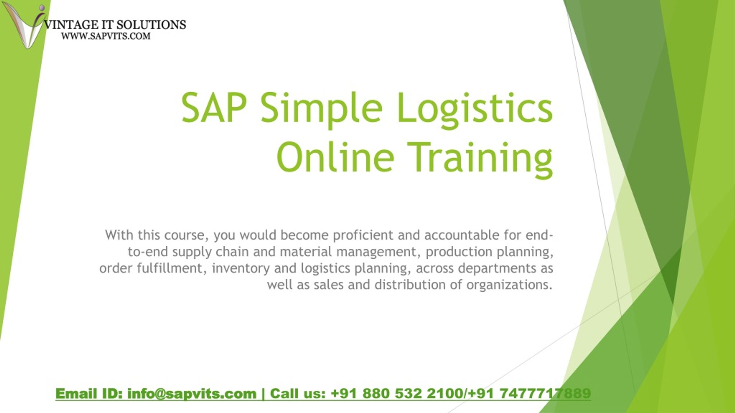 PPT - SAP Simple Logistics Online Training PowerPoint Presentation ...
