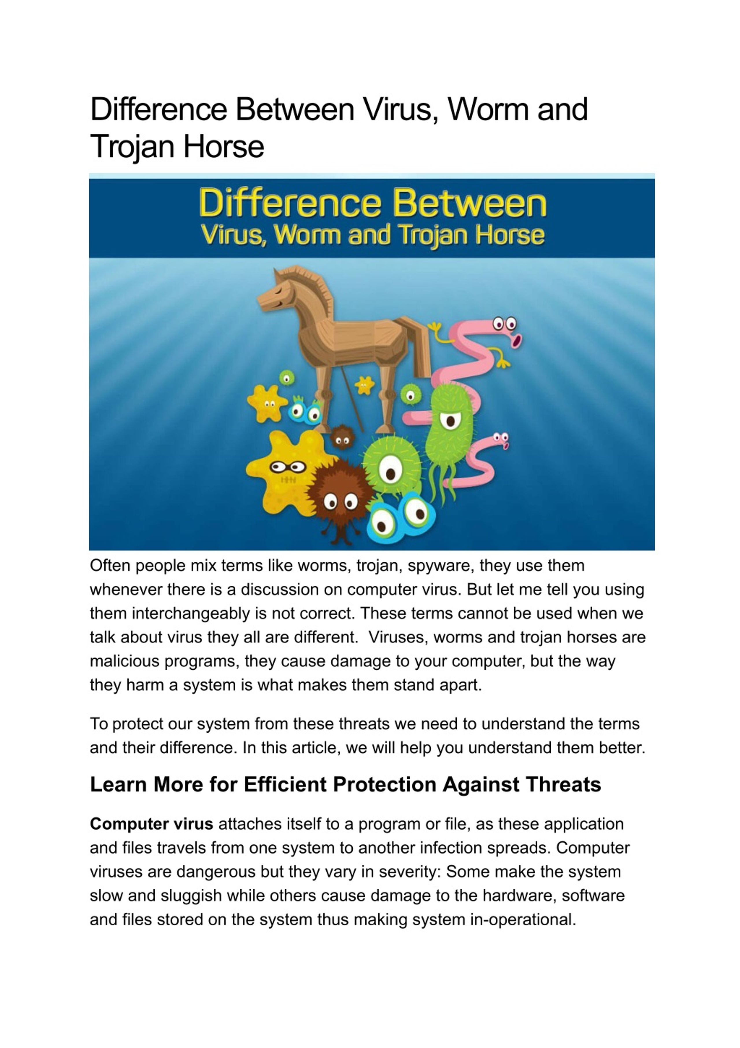PPT - Difference Between Virus, Worm and Trojan Horse PowerPoint Presentation - ID:8288104