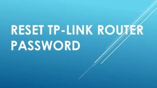 PPT - How to Reset Netgear Wireless Router Wi-Fi Admin Password ...