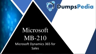 PPT - MB-210 Exam | Easy steps to clear MB-210 | MB-210 Questions ...