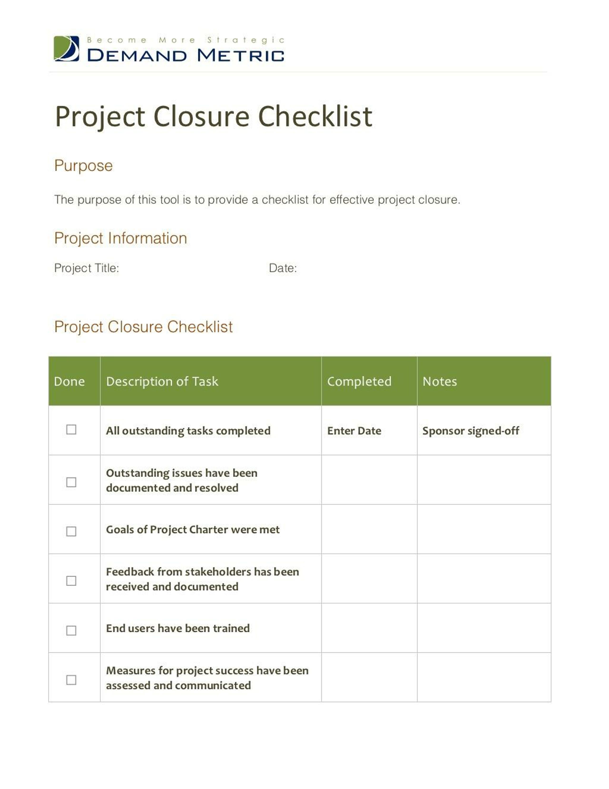 PPT - Project Closure Checklist PowerPoint Presentation, free download ...