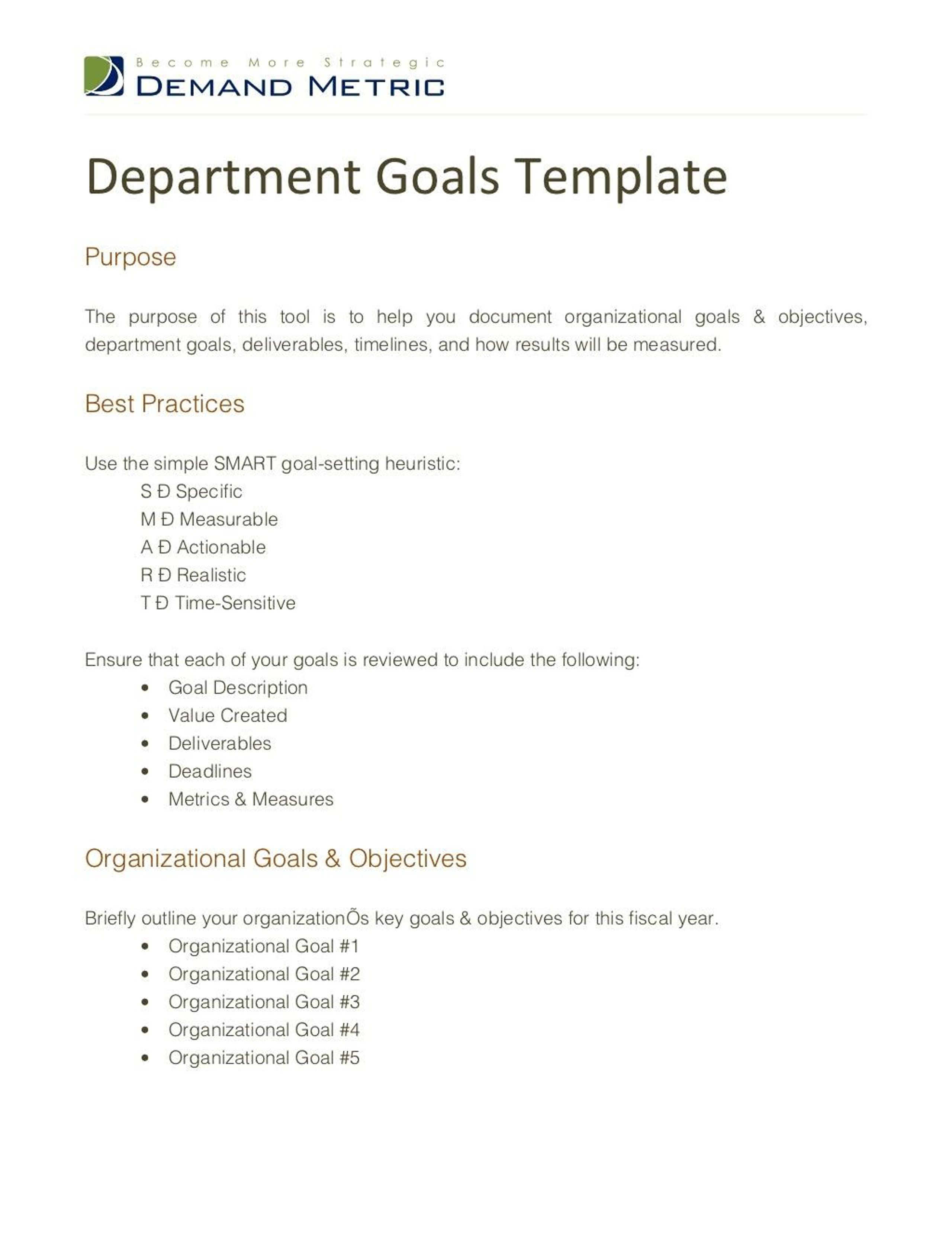 PPT - Department Goals Template PowerPoint Presentation, free download ...