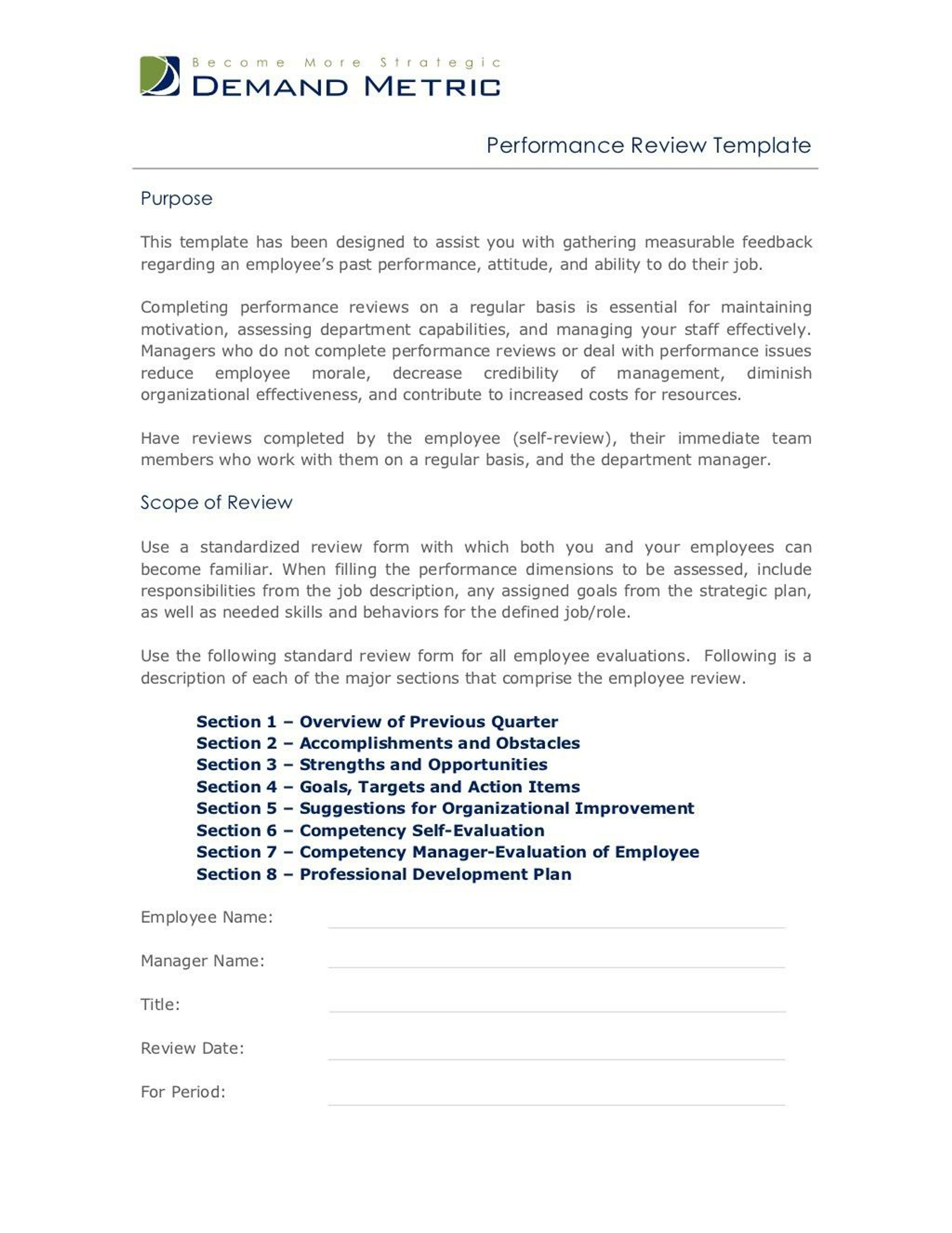 PPT - Performance Review Template PowerPoint Presentation, free ...