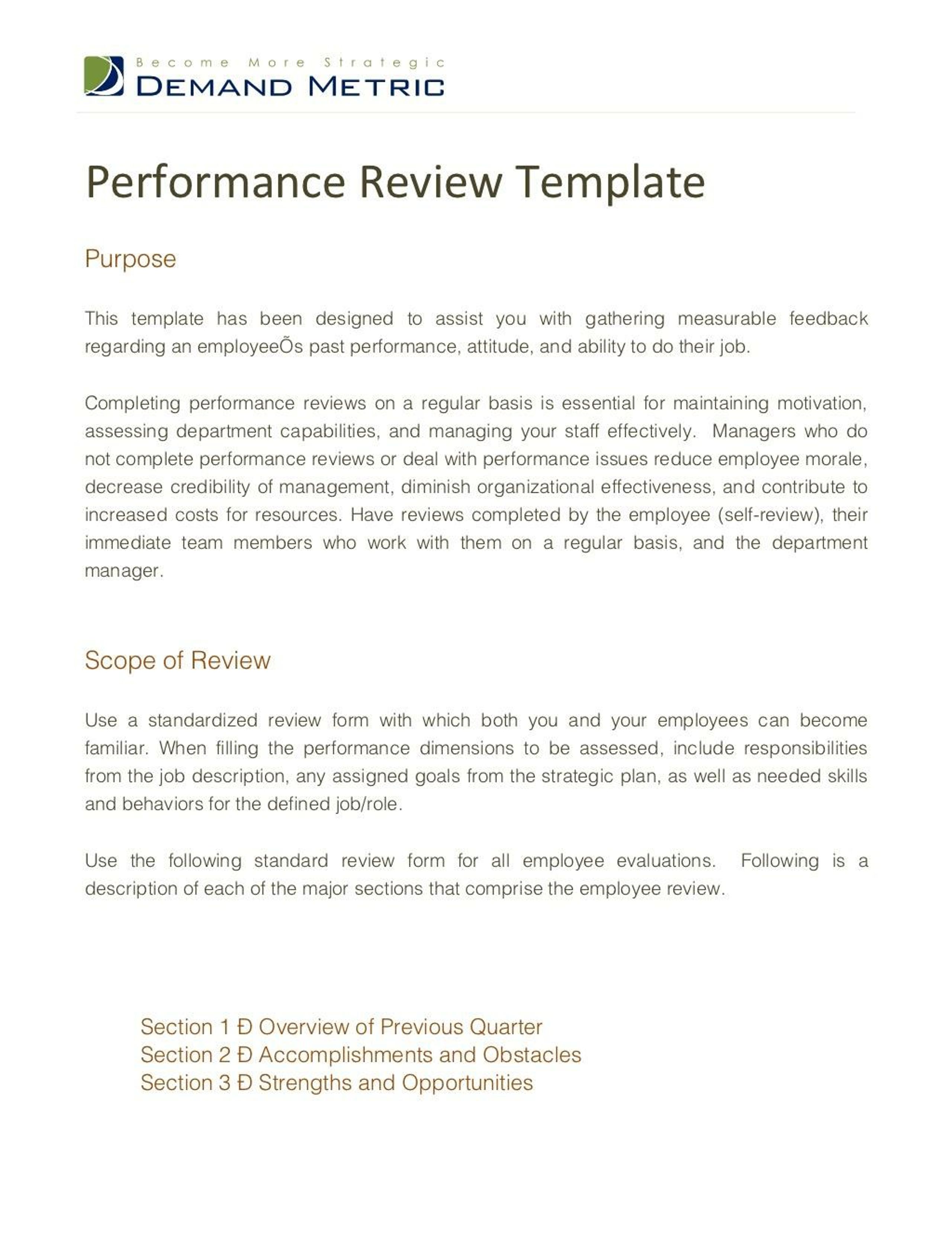 PPT - Performance Review Template PowerPoint Presentation, free ...