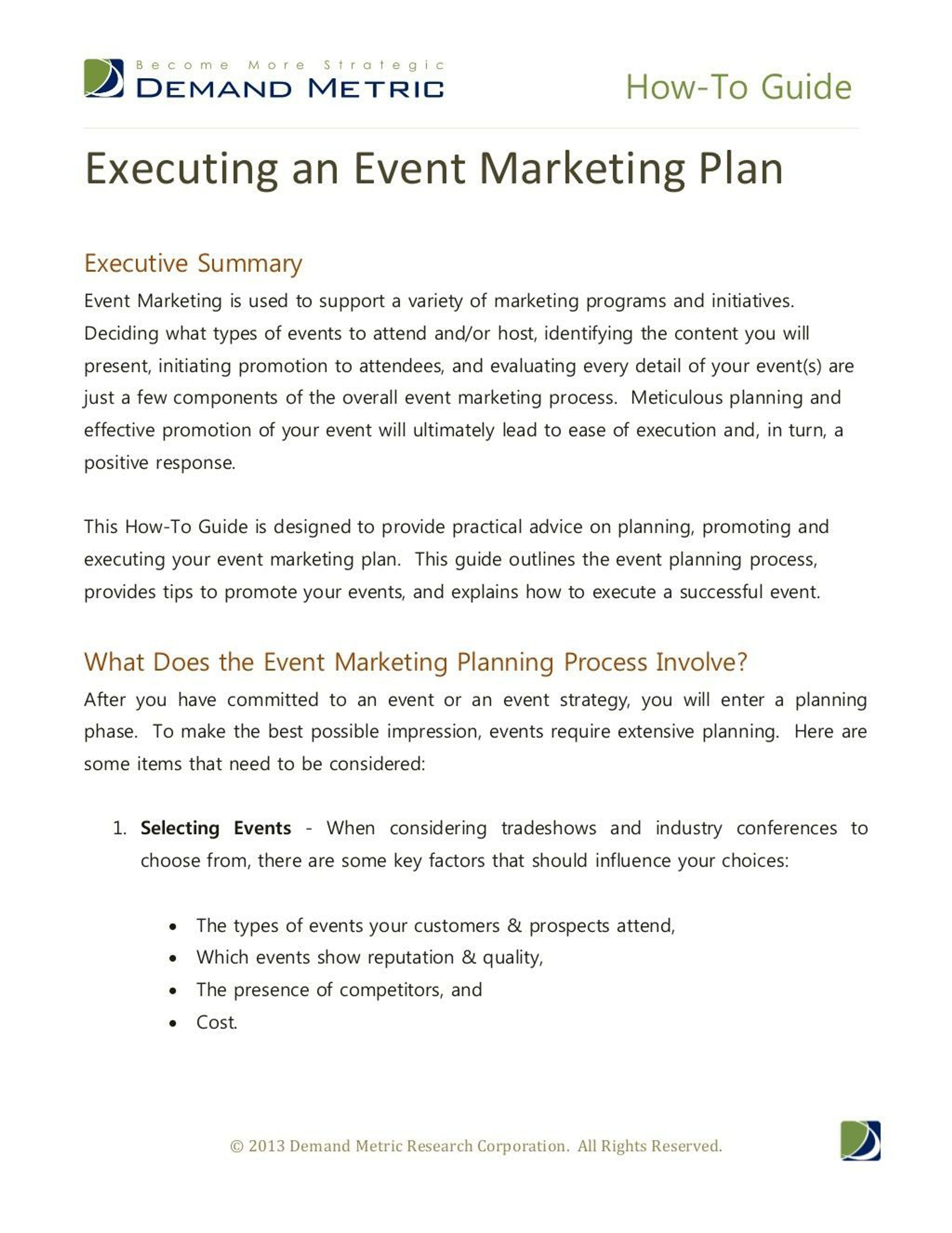 PPT - Executing an Event Marketing Plan PowerPoint Presentation, free ...