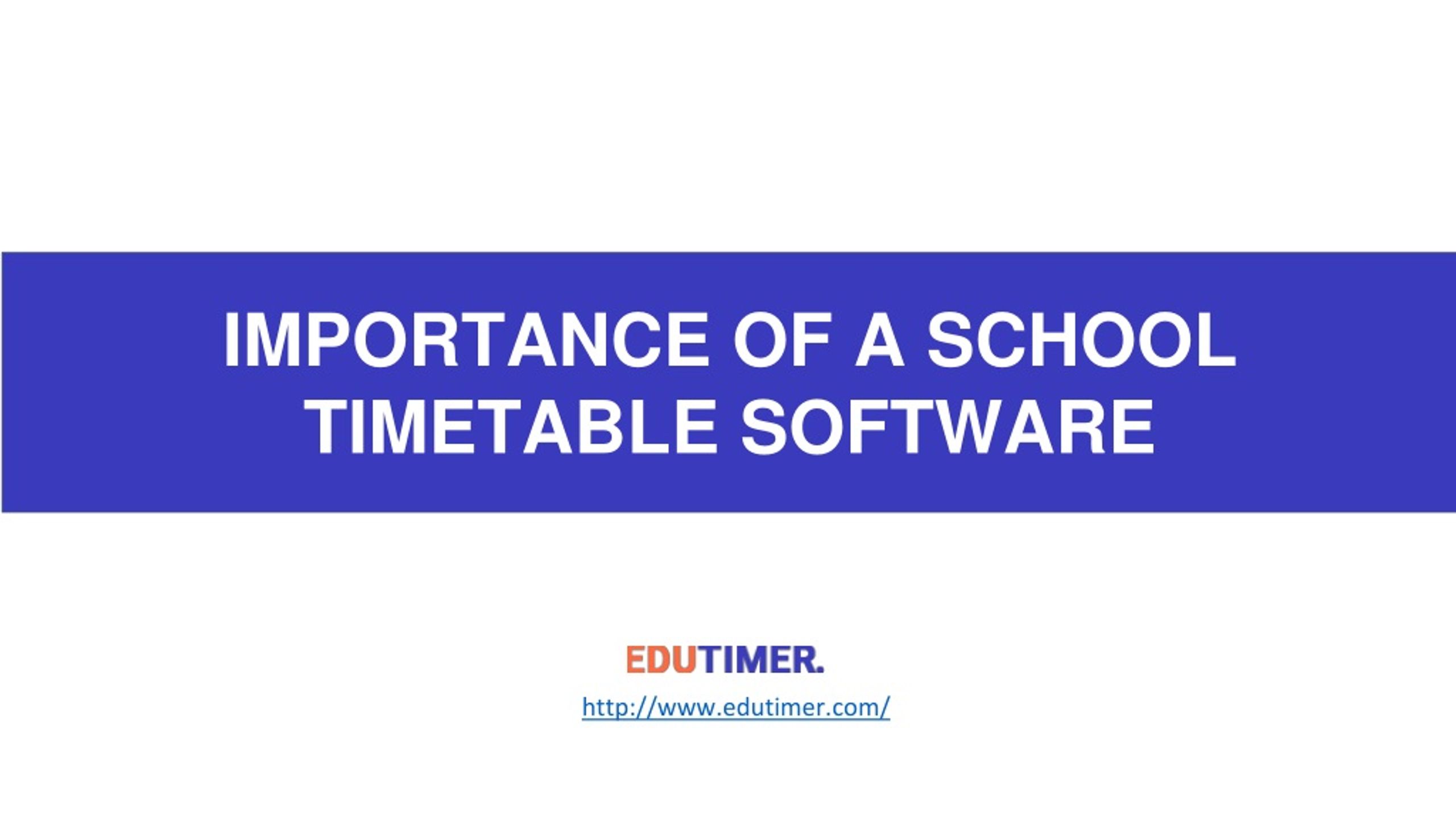 PPT - Importance of a School Timetable Software PowerPoint Presentation ...