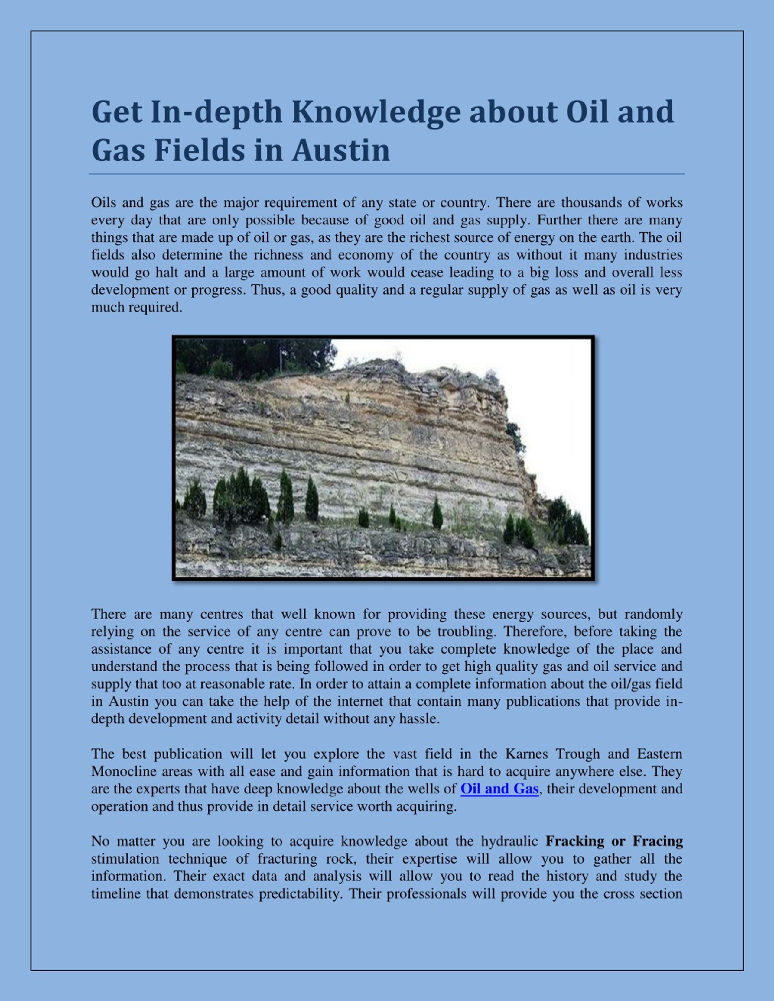 PPT - Get In-depth Knowledge about Oil and Gas Fields in Austin ...