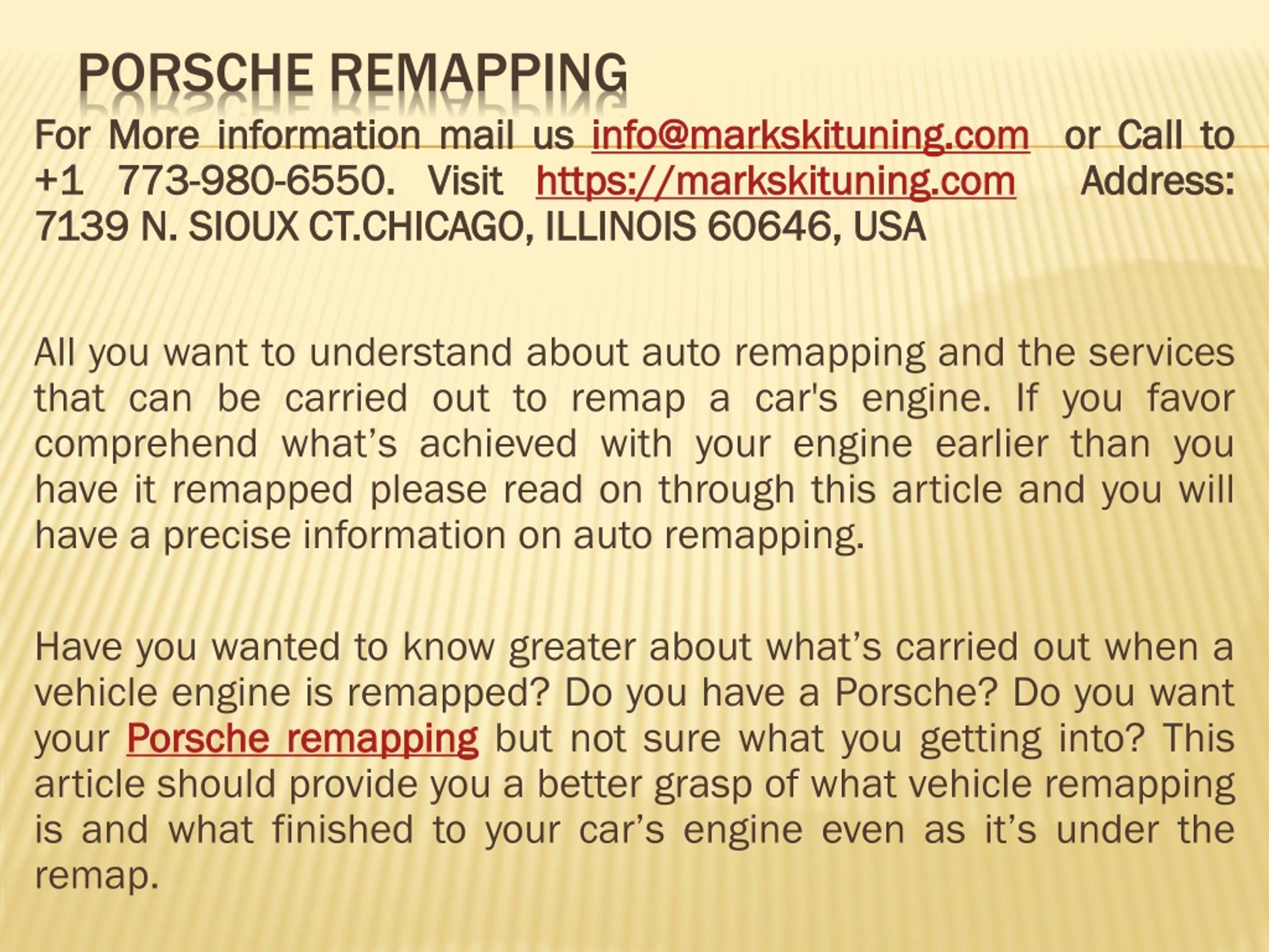 PPT - Porsche Remapping PowerPoint Presentation, free download - ID:8308436