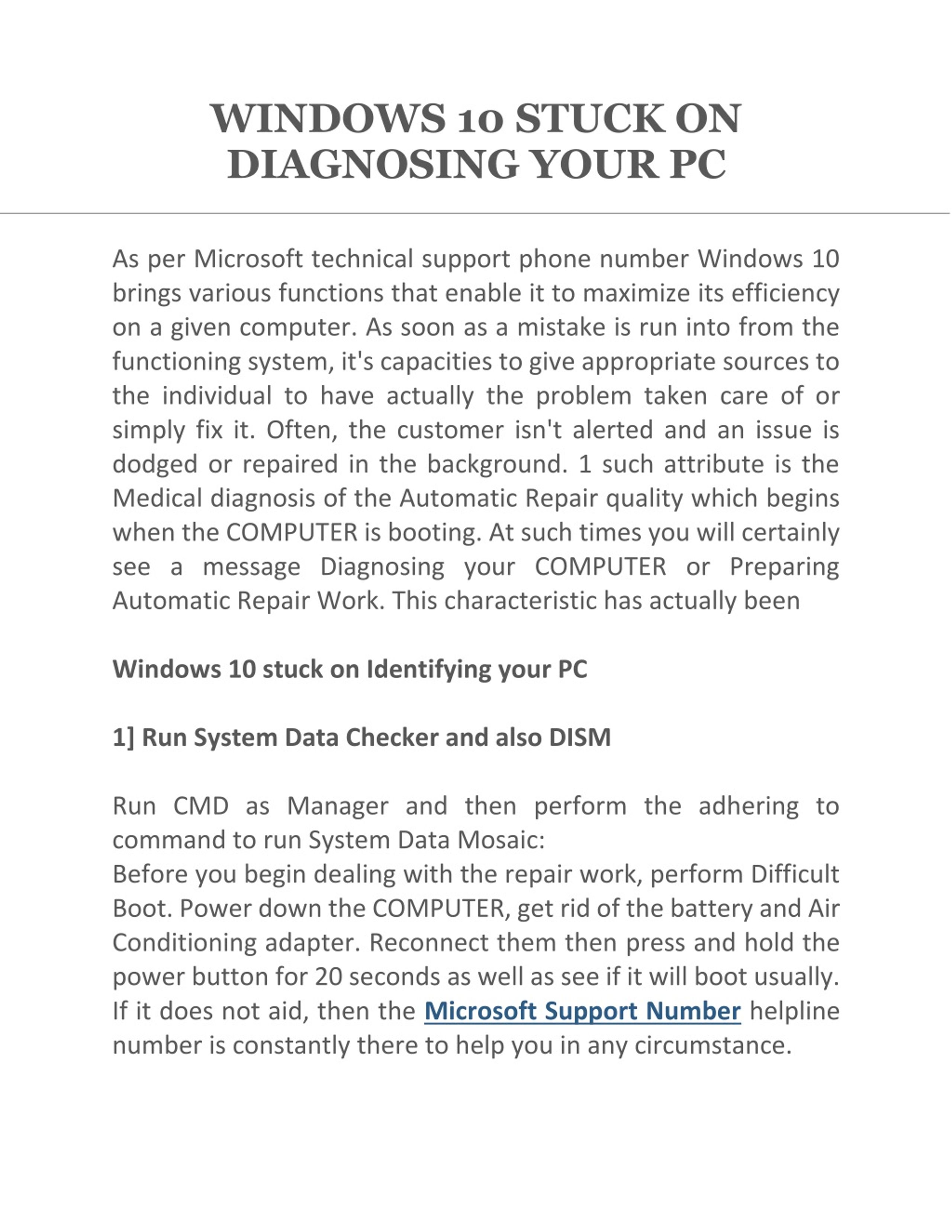 PPT - WINDOWS 10 STUCK ON DIAGNOSING YOUR PC PowerPoint Presentation ...
