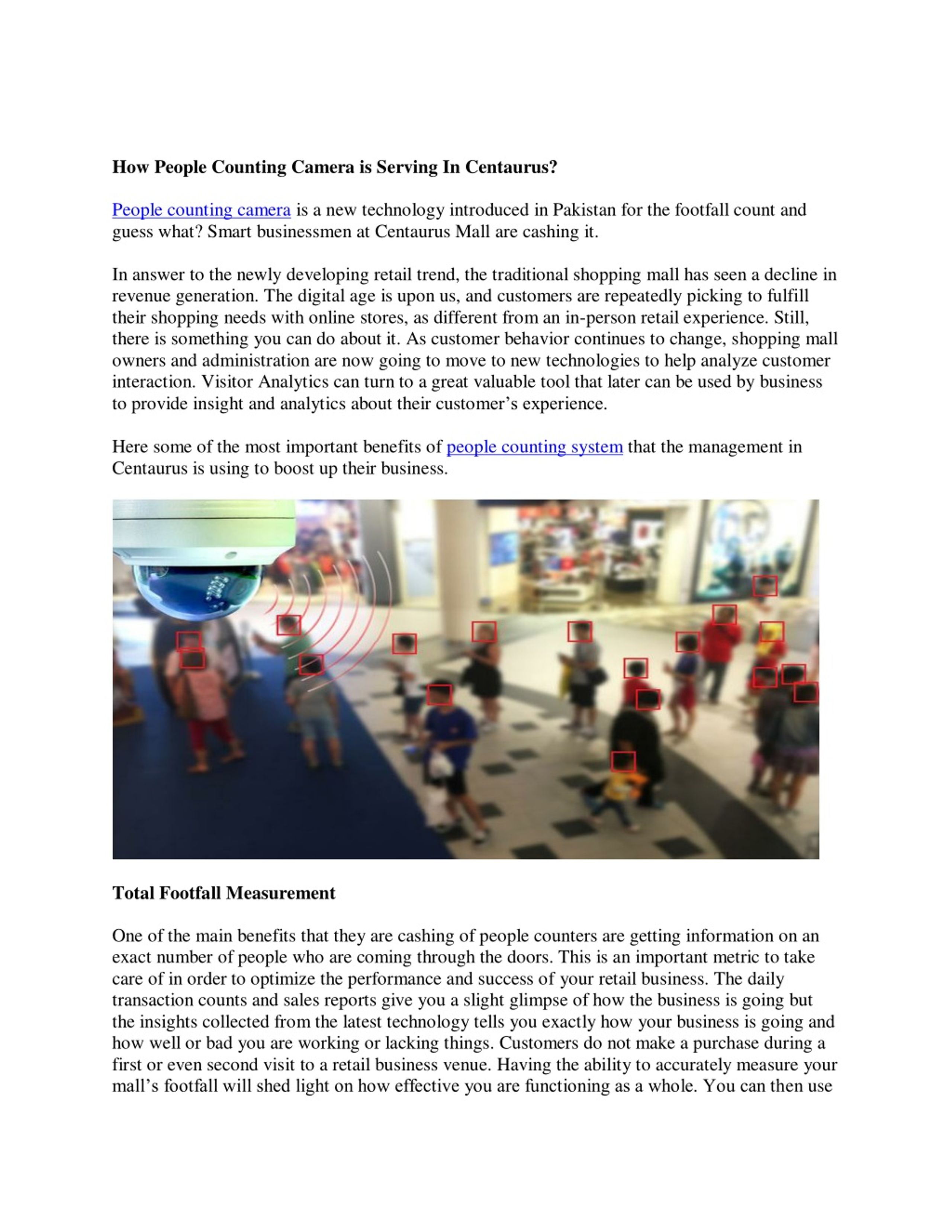 PPT - How People Counting Camera is Serving In Centaurus? PowerPoint ...