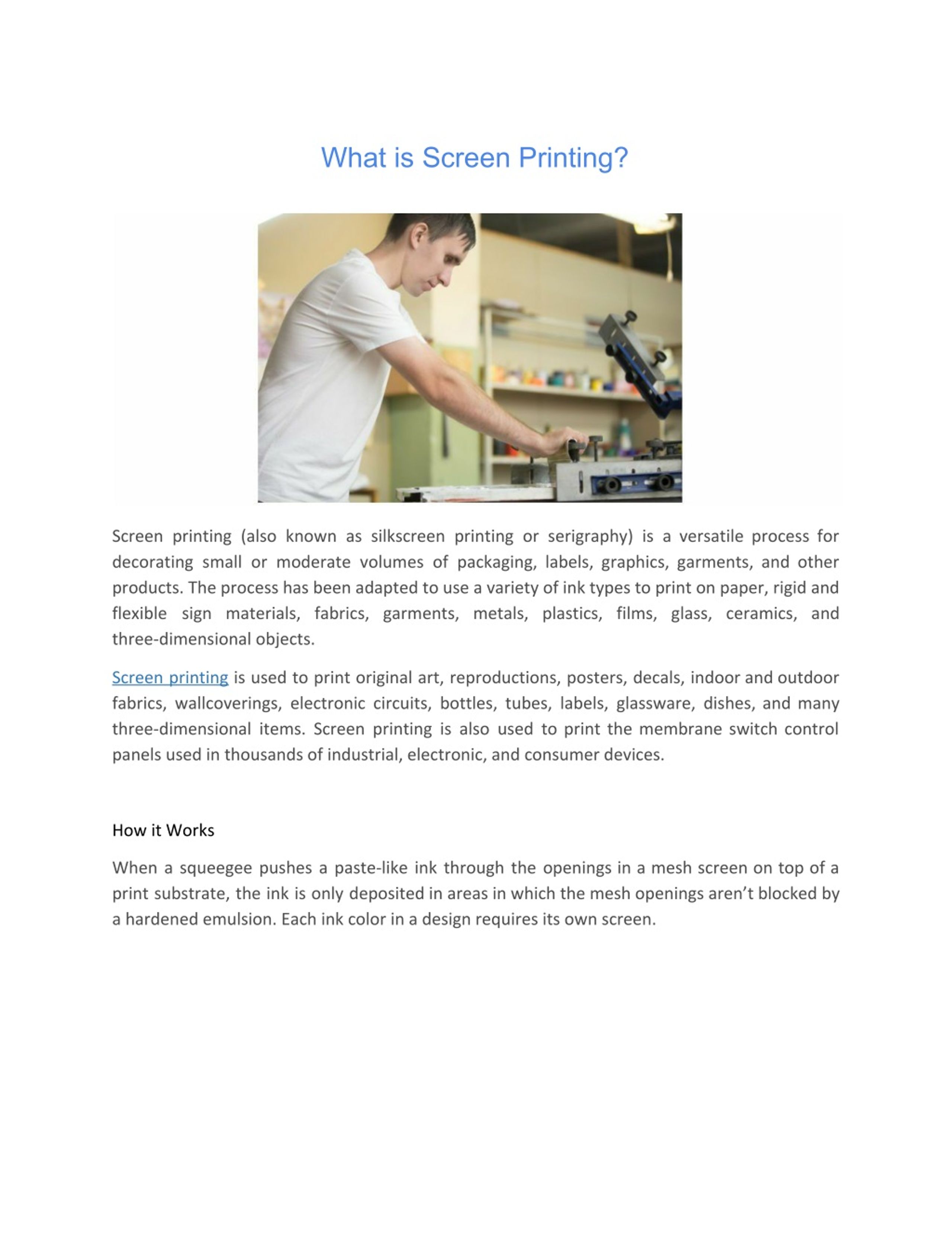 PPT - What is Screen Printing? PowerPoint Presentation, free download ...