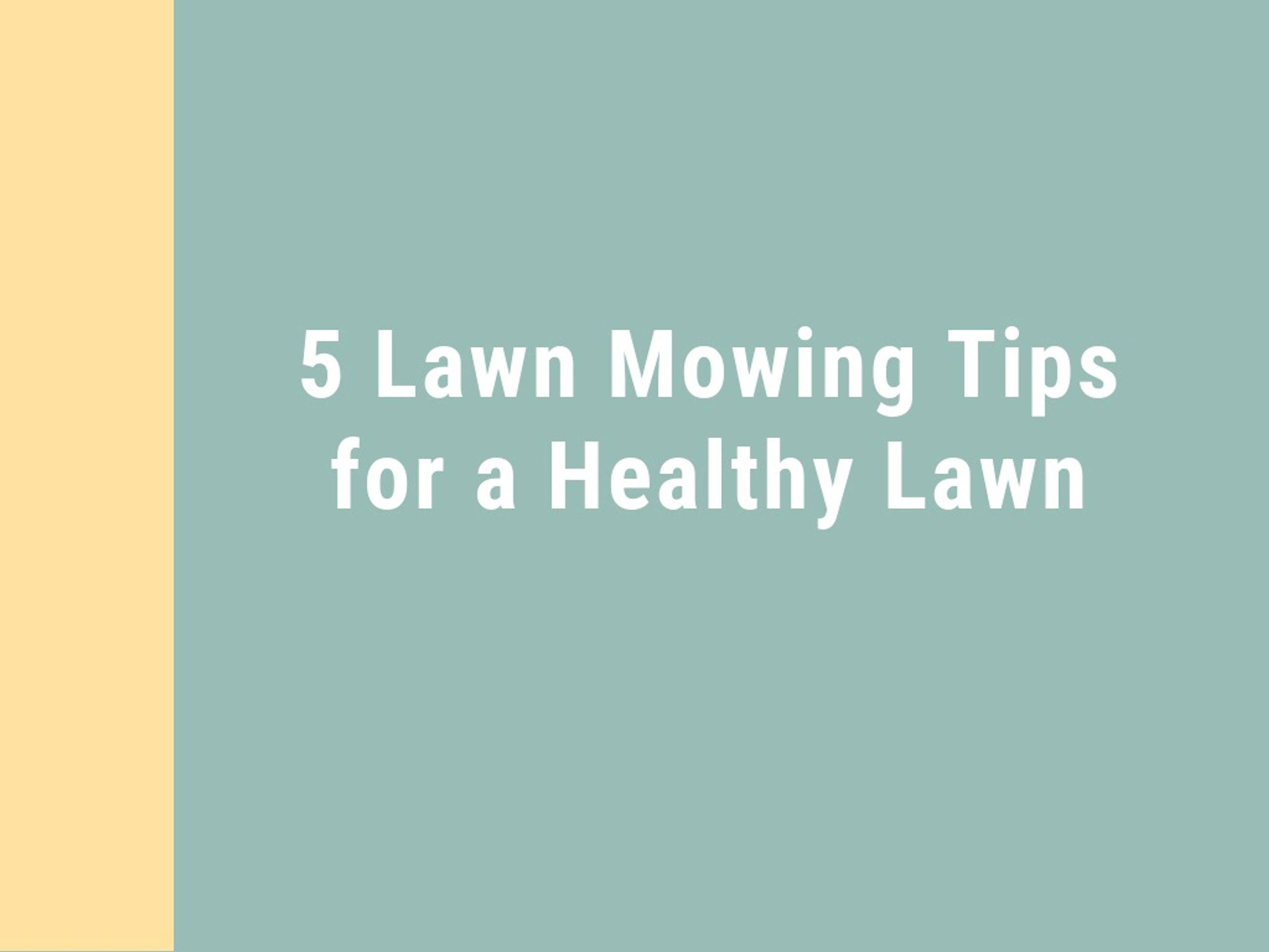 PPT - 5 Lawn Mowing Tips for a Healthy Lawn PowerPoint Presentation ...