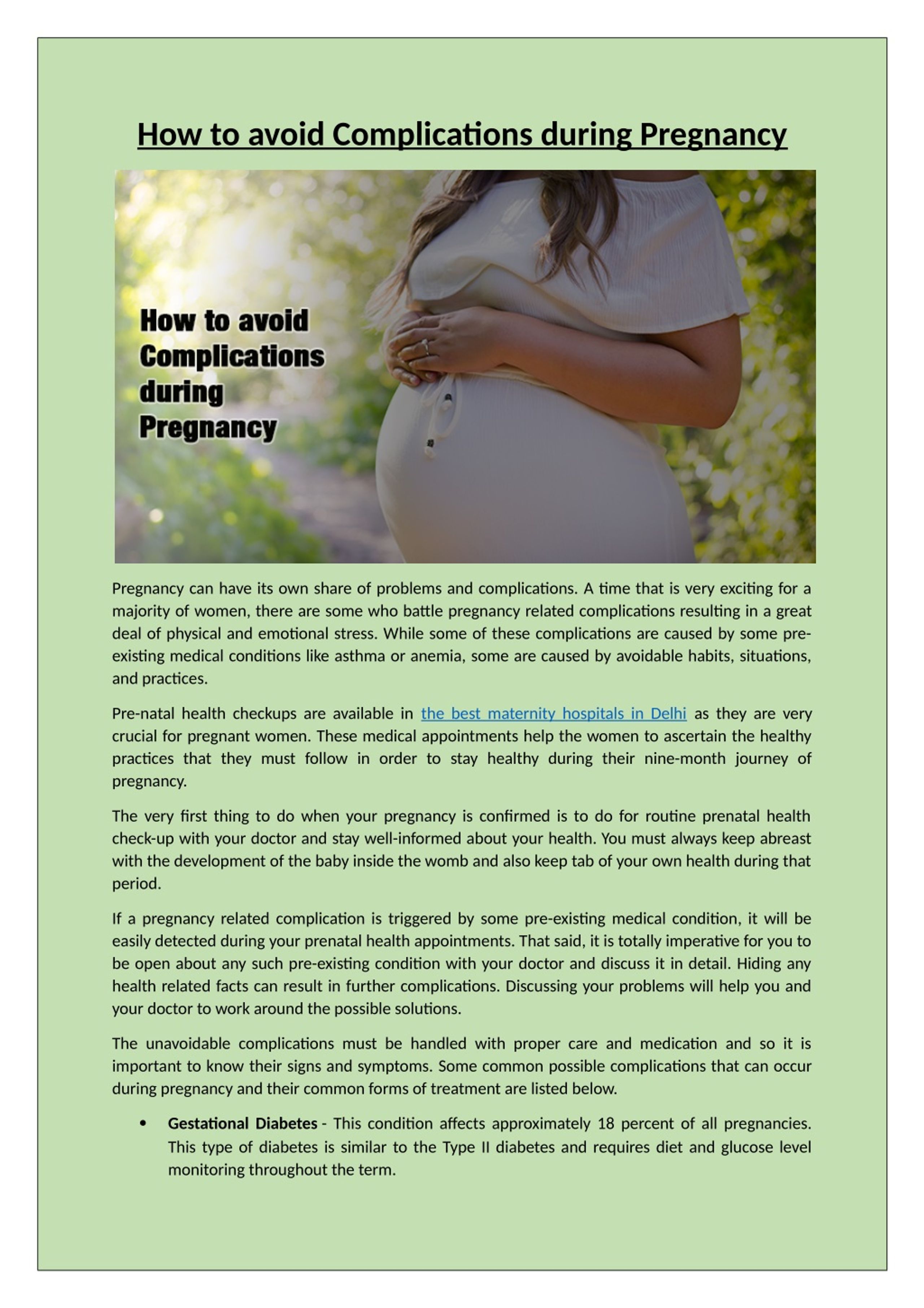 PPT - How to avoid Complications during Pregnancy PowerPoint ...