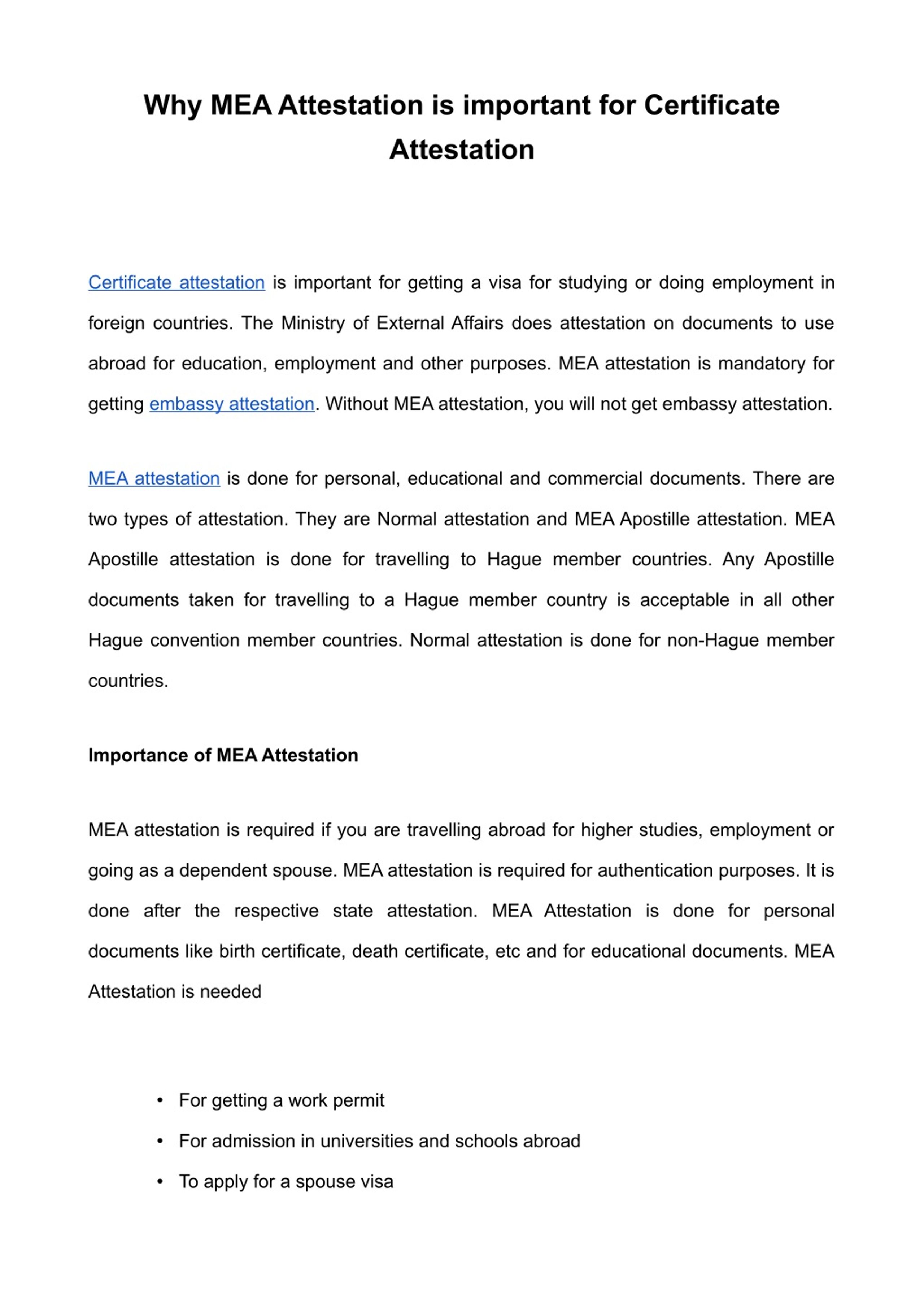 PPT - Why MEA Attestation is important for Certificate Attestation ...