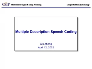PPT - Speech Coding PowerPoint Presentation, free download - ID:313305