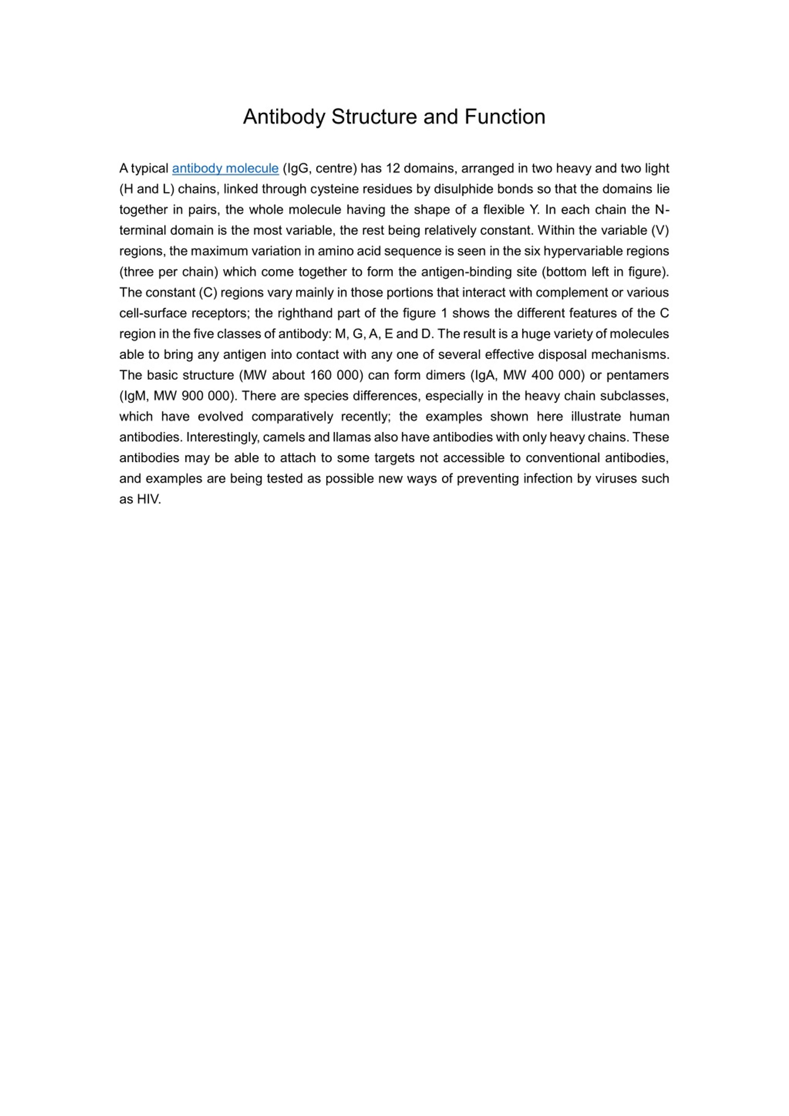 PPT - Antibody Structure and Function PowerPoint Presentation, free ...