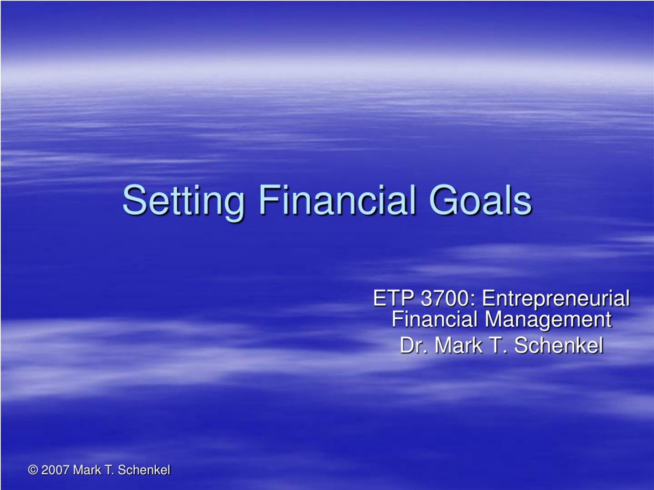 PPT - Setting Financial Goals PowerPoint Presentation, free download ...