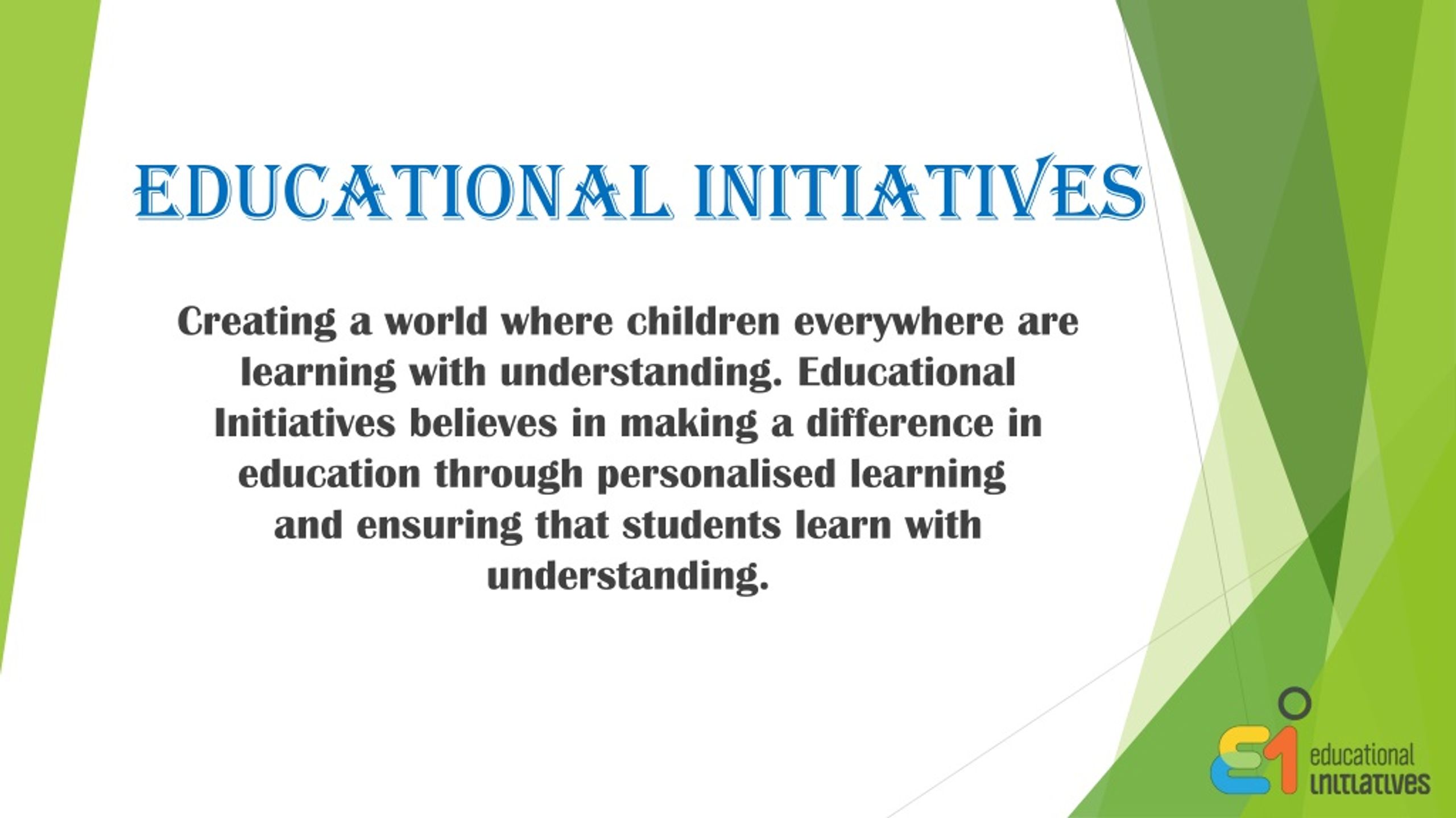PPT - Education Company in India | Educational Initiatives PowerPoint ...
