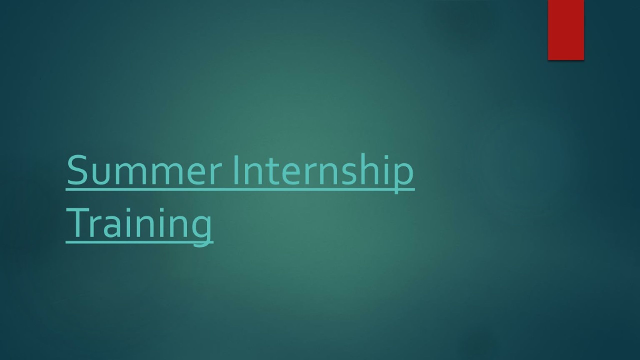 PPT - Summer Internship Training PowerPoint Presentation, free download ...