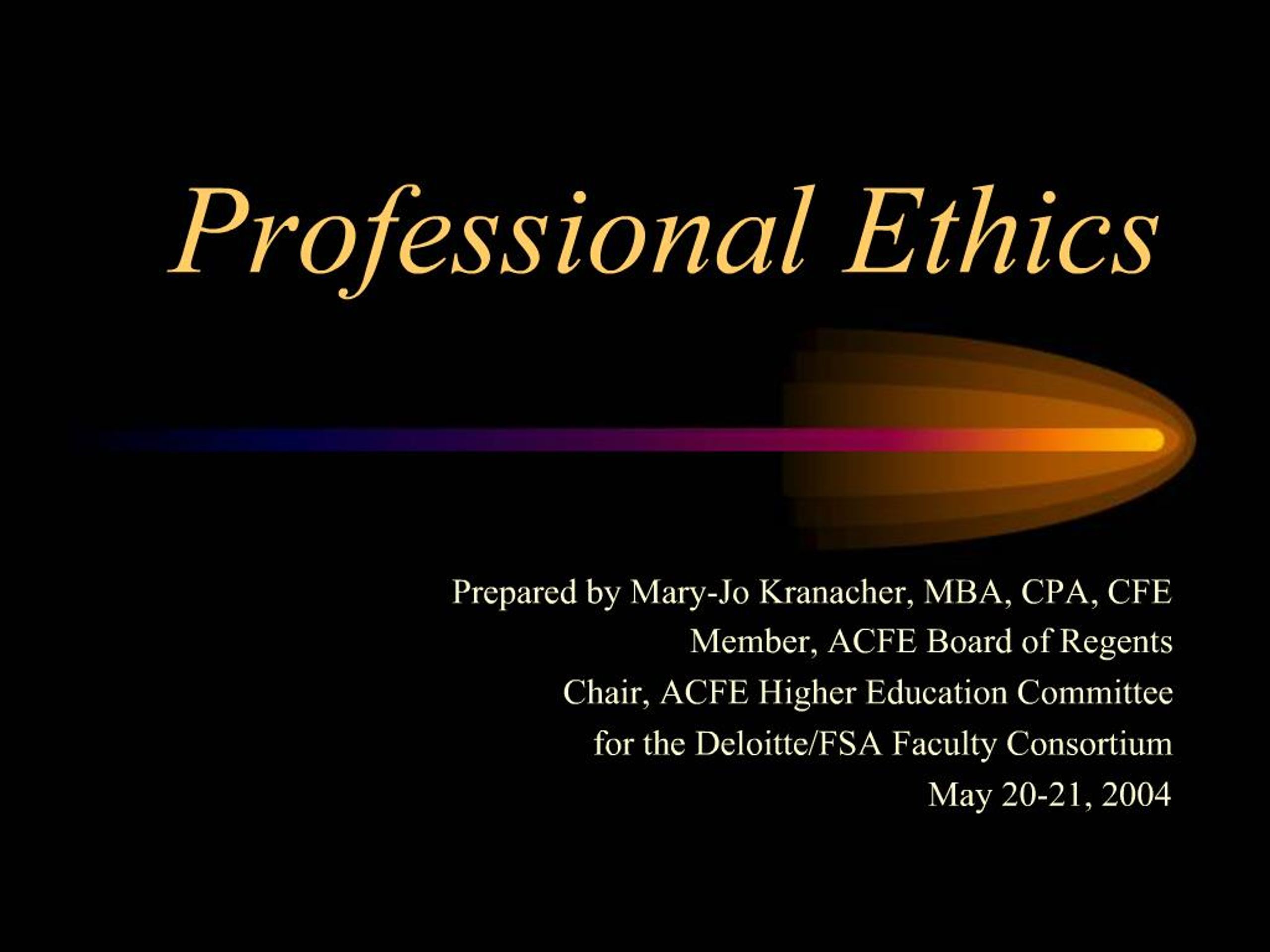 PPT - Professional Ethics PowerPoint Presentation, free download - ID ...