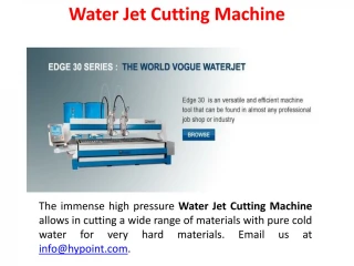 PPT - Water Jet Machining PowerPoint Presentation, free download - ID ...