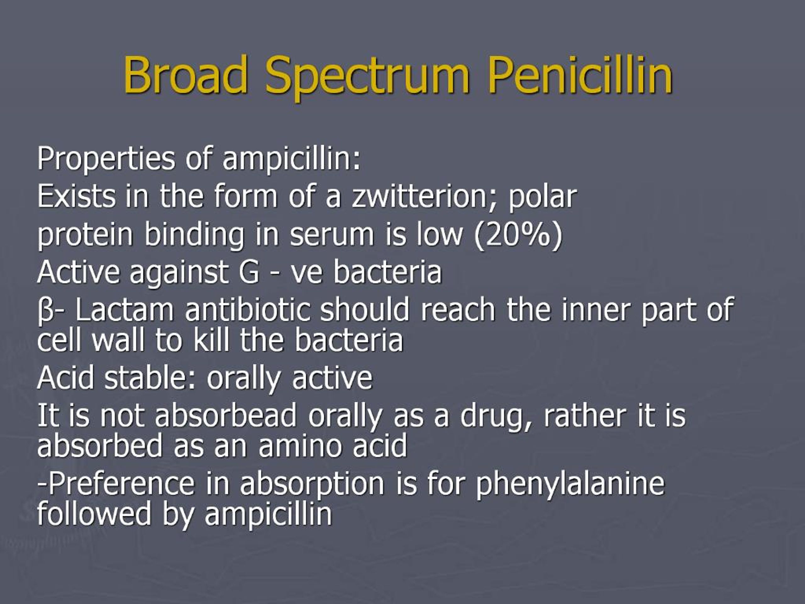 PPT - Broad Spectrum Penicillin PowerPoint Presentation, free download ...