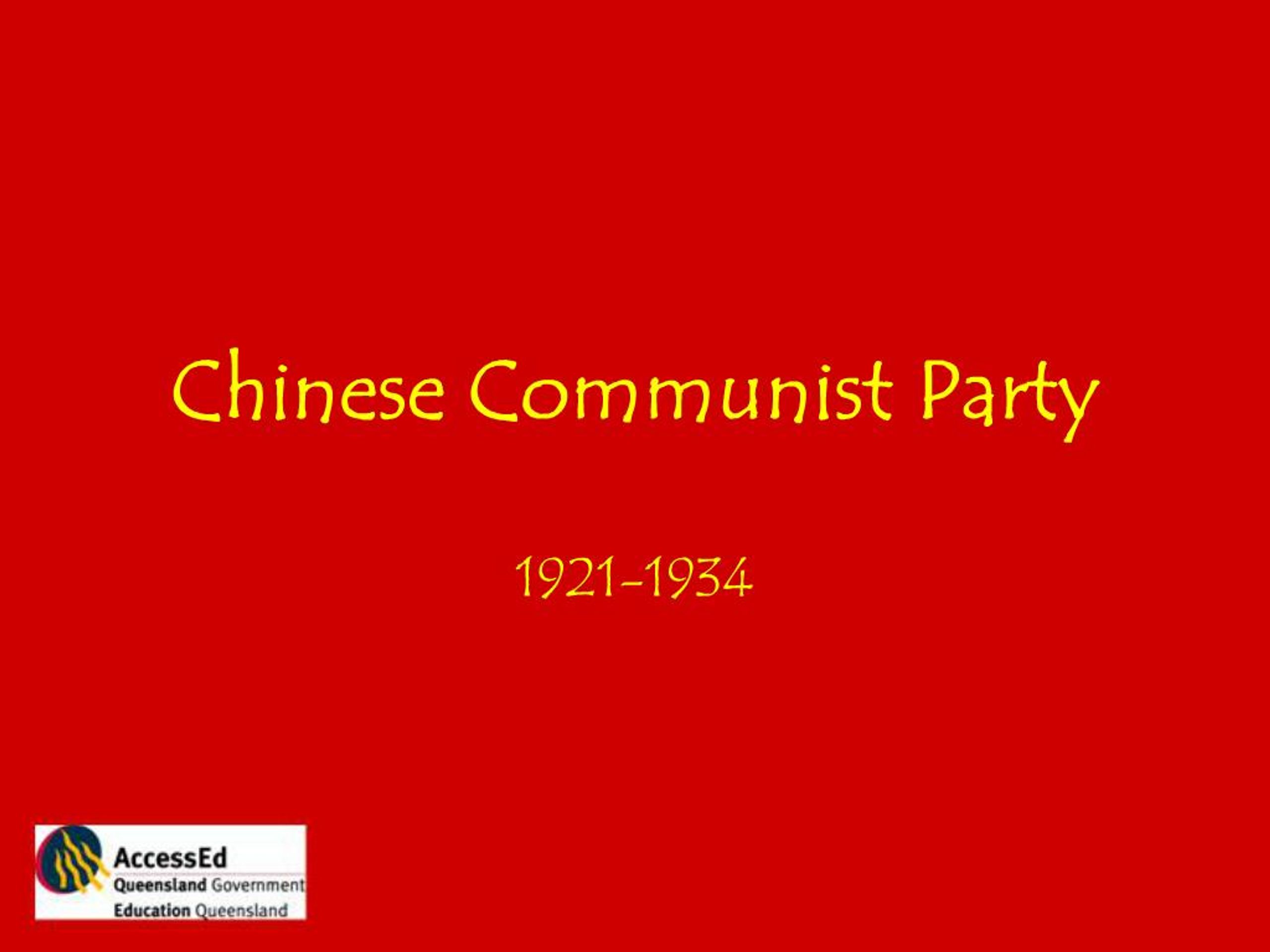 PPT - Chinese Communist Party PowerPoint Presentation, free download ...