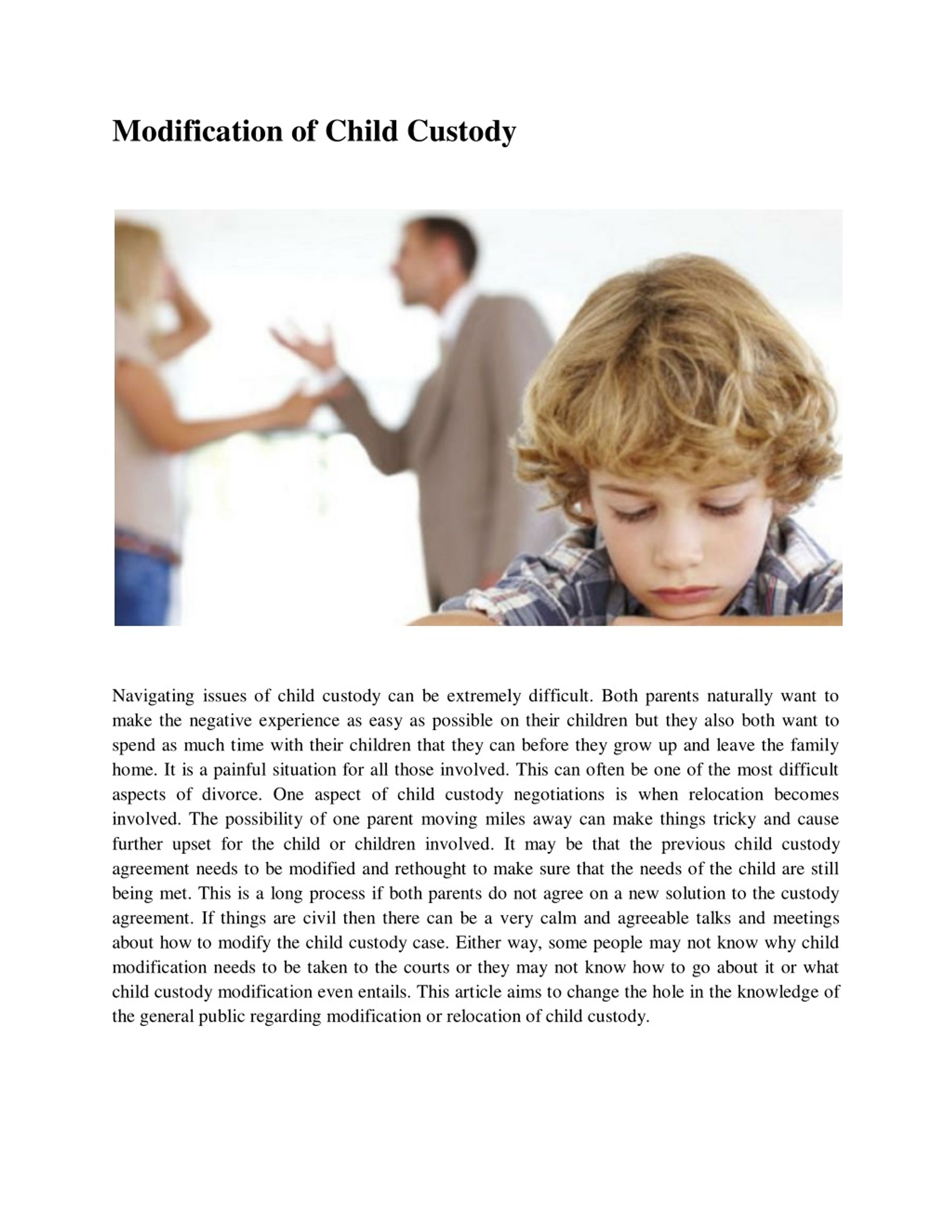 PPT - Modification of Child Custody PowerPoint Presentation, free ...