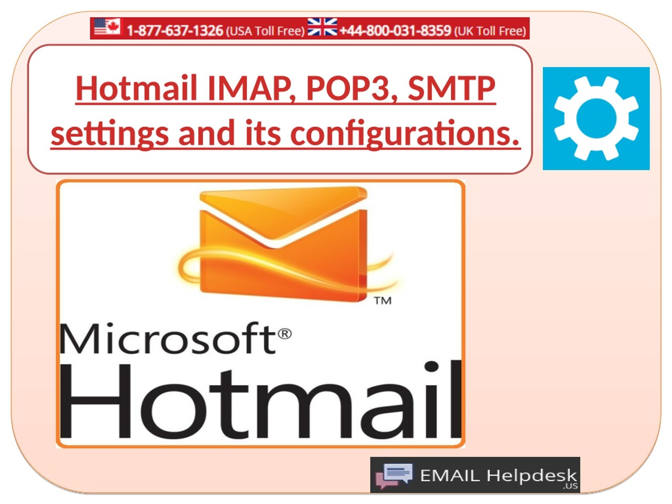 PPT - Hotmail Email Settings | IMAP, POP3, and SMTP Settings ...