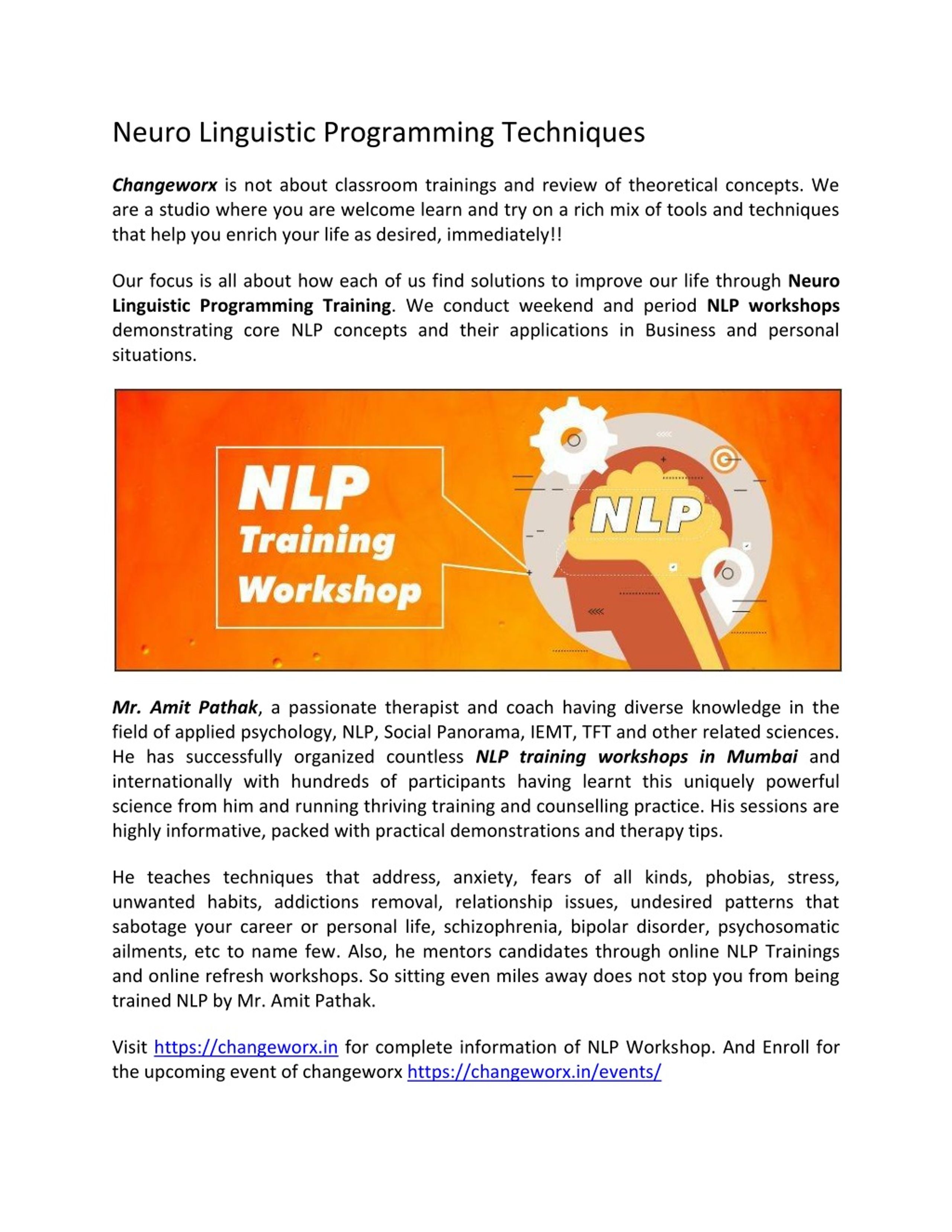 PPT - Neuro Linguistic Programming Techniques PowerPoint Presentation ...